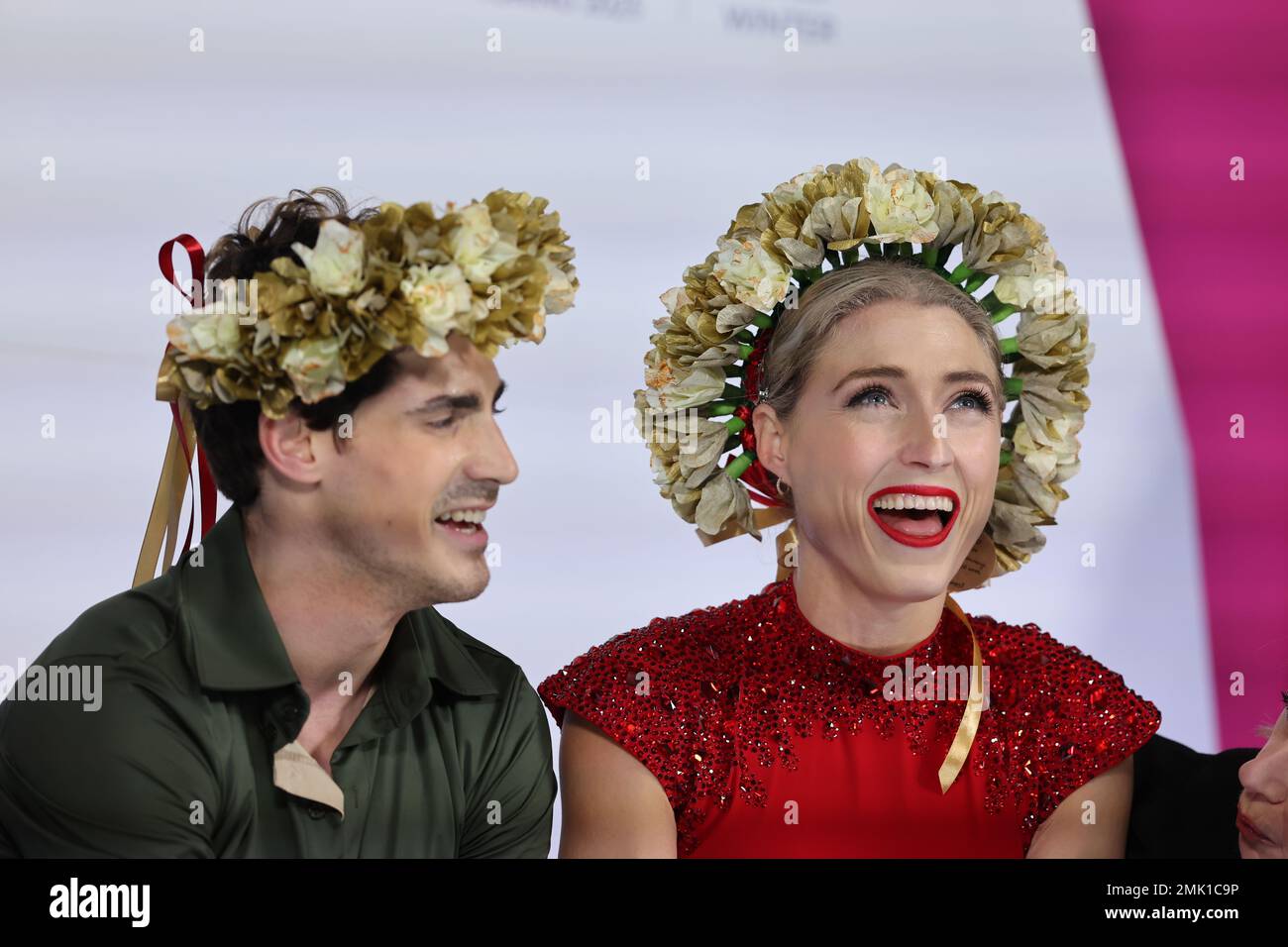 Piper Gilles and Paul Poirier of Canada seen during the ISU Grand Prix ...
