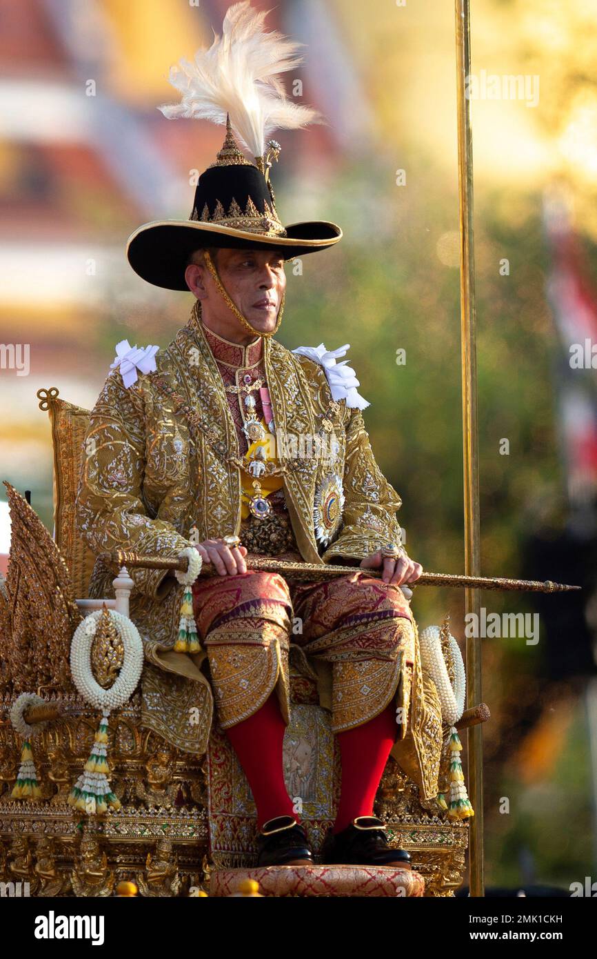 Thailand's King Maha Vajiralongkorn is transported on the royal ...