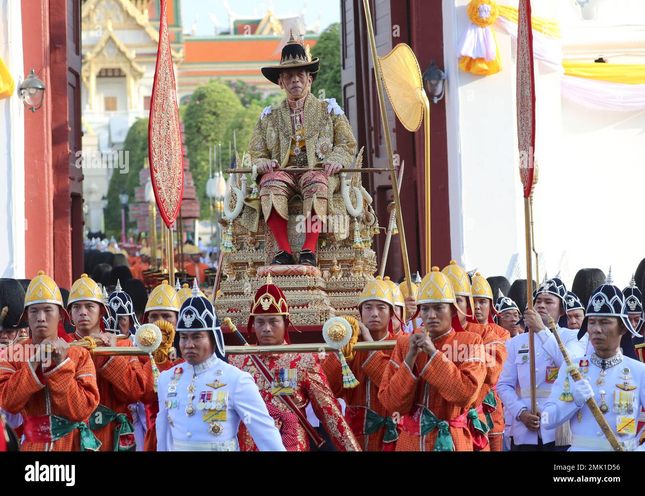 Thailand's King Maha Vajiralongkorn is transported on the royal ...