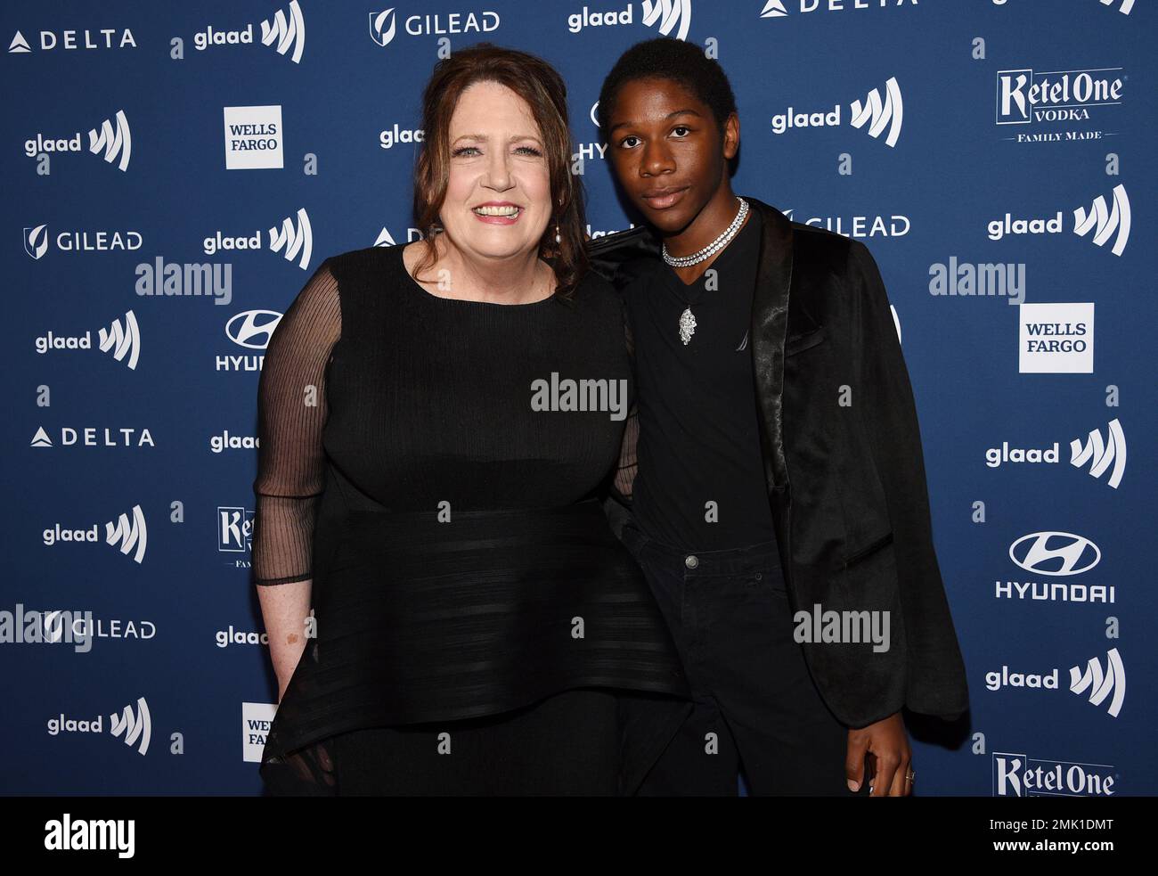 Actress Ann Dowd, left, and son Trust Arancio attend the 30th annual ...