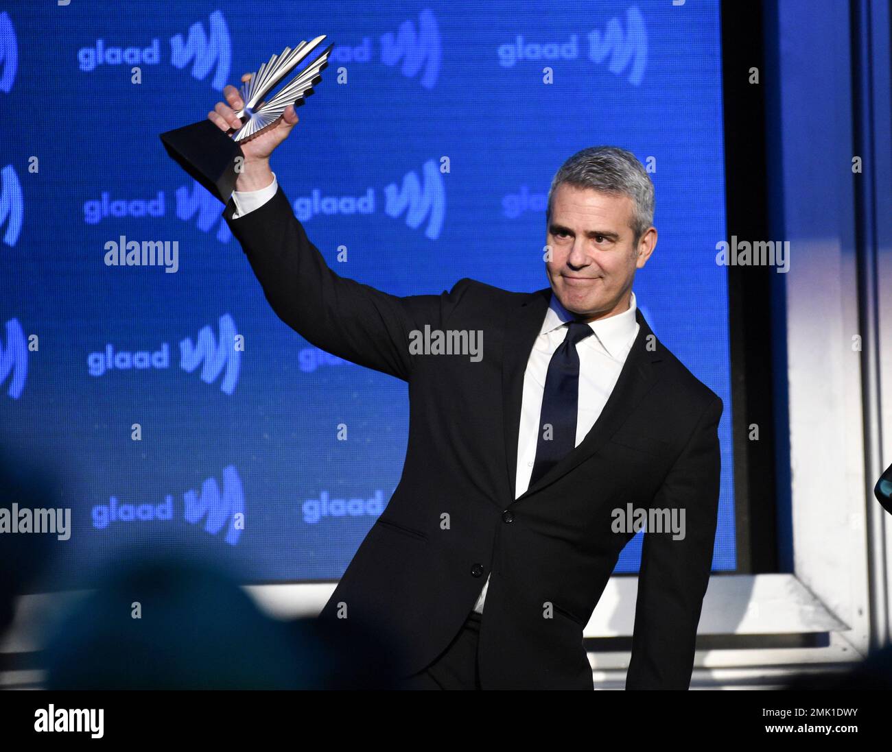 Honoree Andy Cohen accepts the Vito Russo award at the 30th annual ...