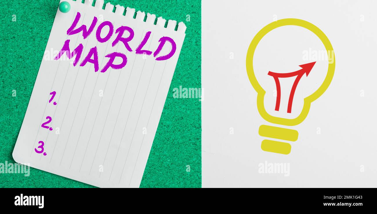 Handwriting text World Map. Business showcase a diagrammatic ...
