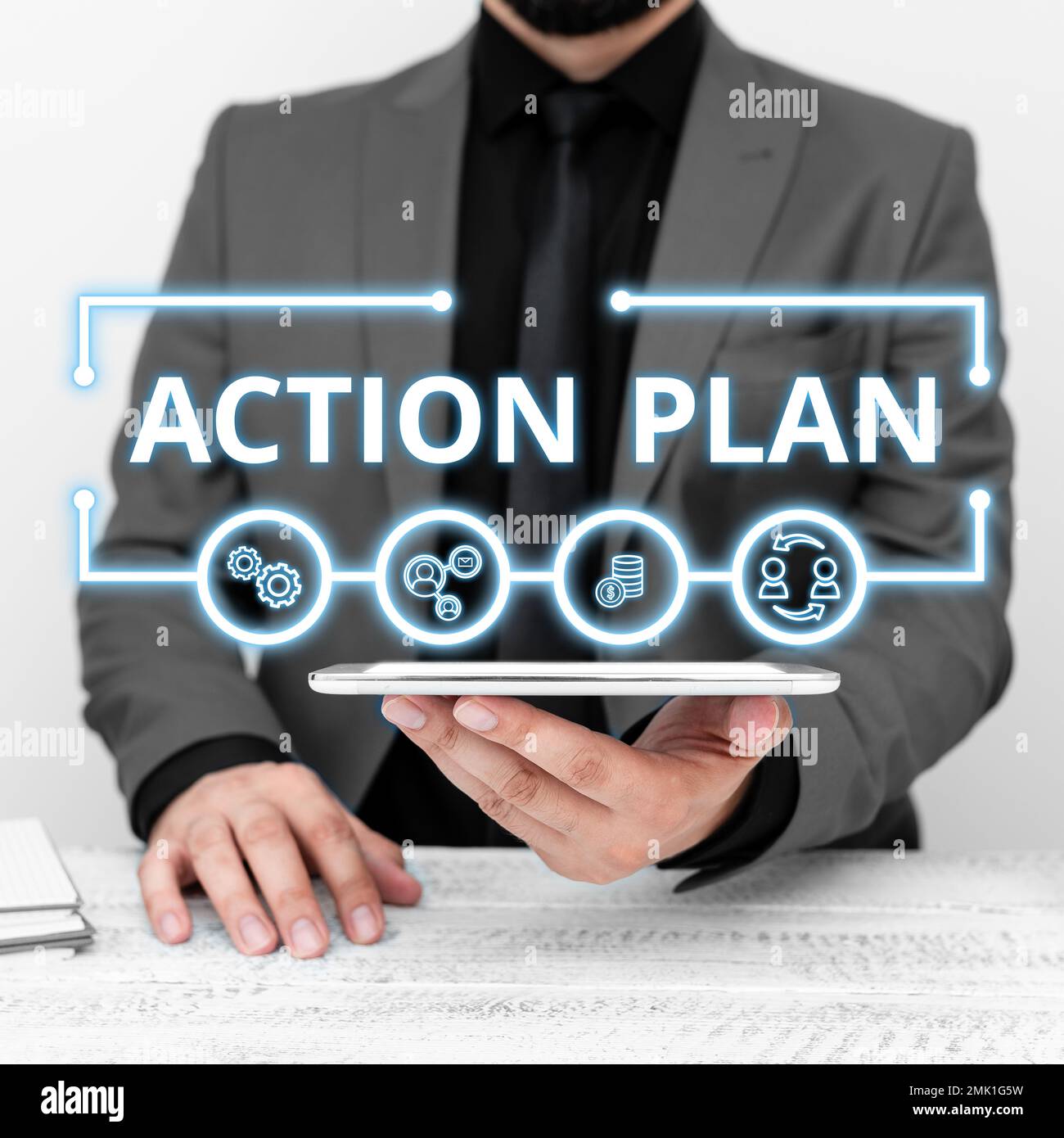 Inspiration showing sign Action Plan. Conceptual photo list of things ...
