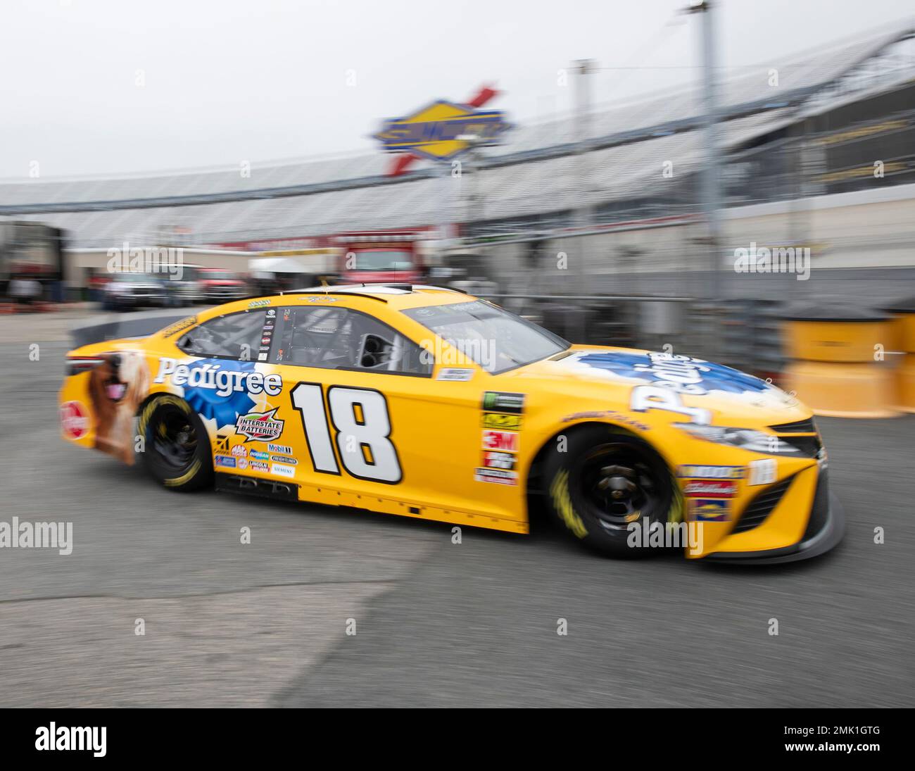 Kyle Busch heads out to the track during practice for the NASCAR Cup ...