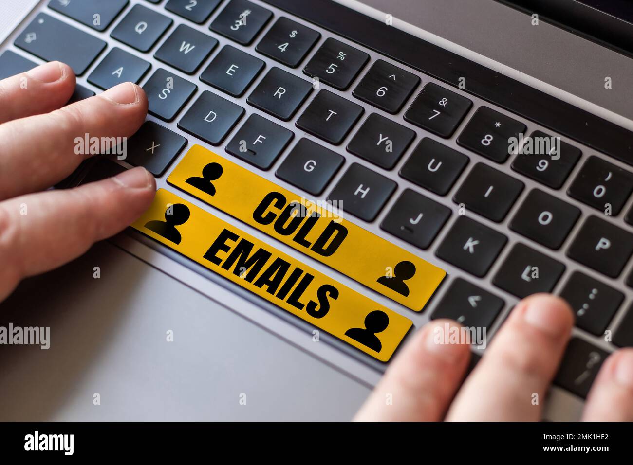 Text sign showing Cold Emails. Word for unsolicited email sent to a ...