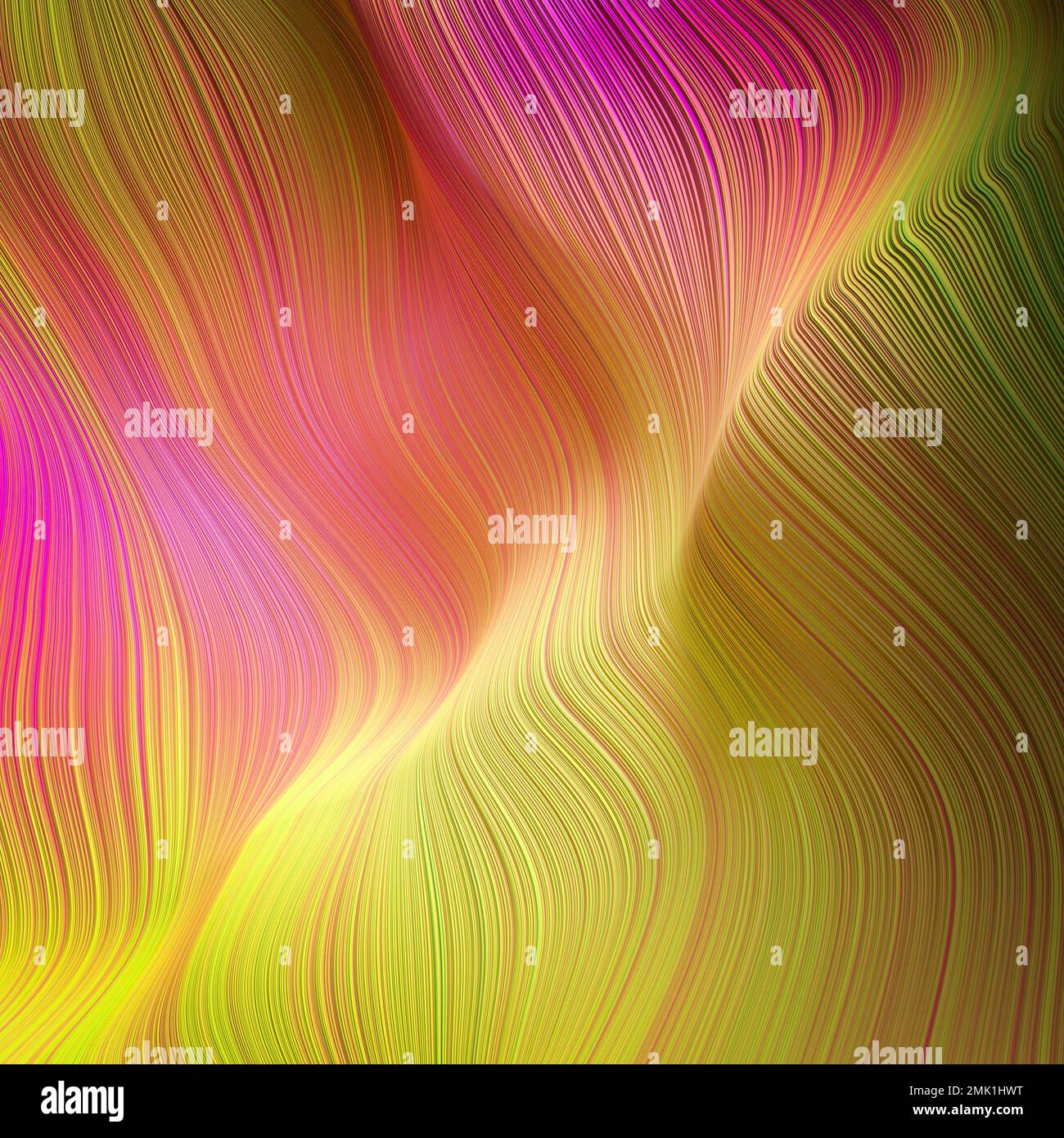 Multi-colored curved structured and striped wavy shape background in ...