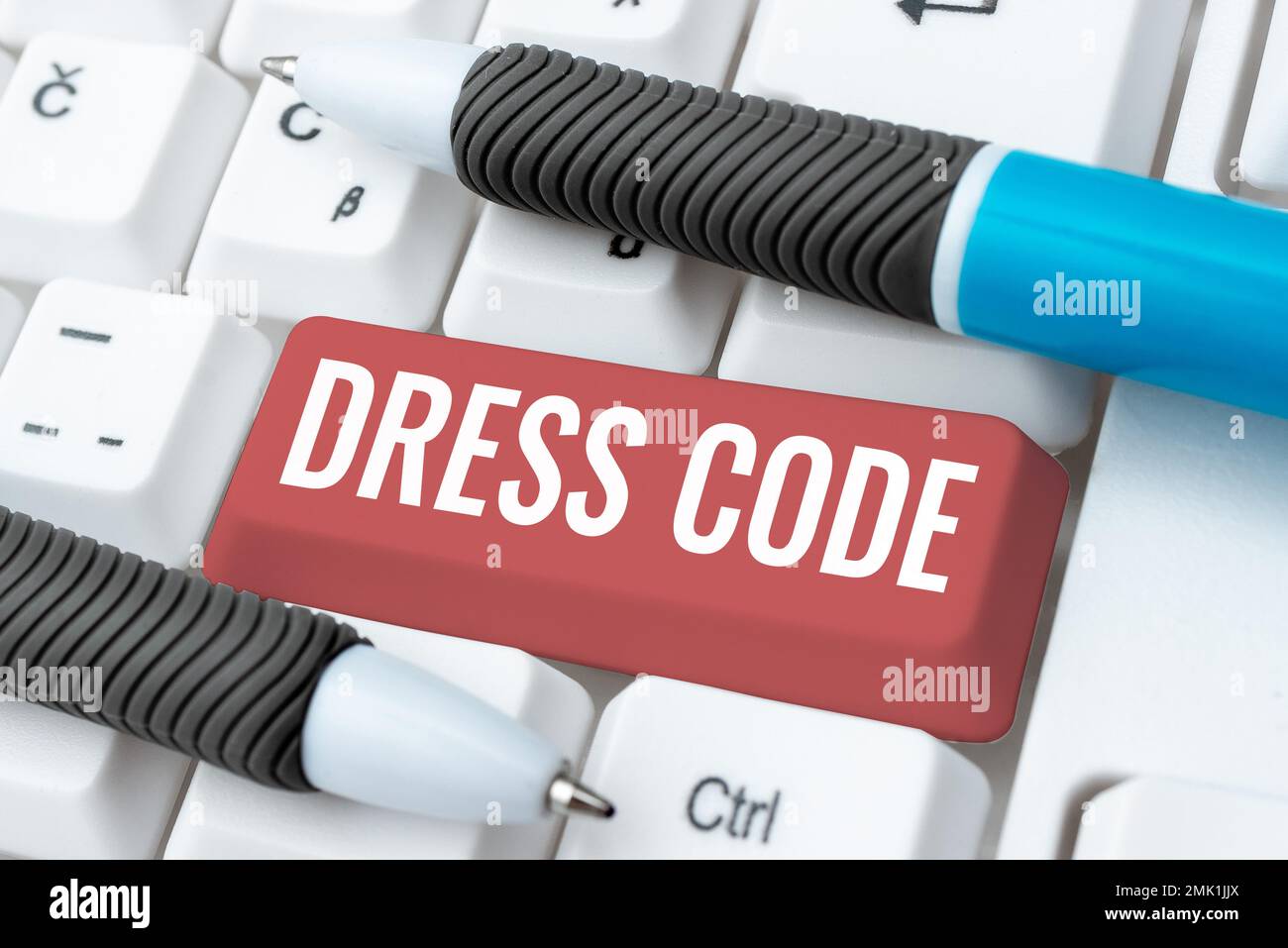 Writing displaying text Dress Code. Concept meaning an accepted way of ...