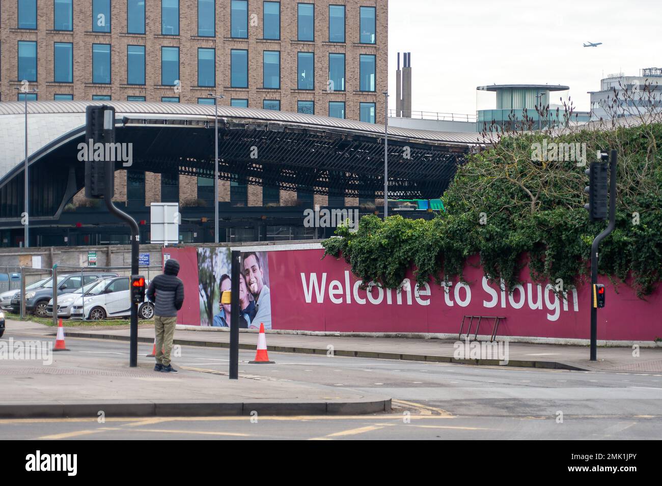 Slough, Berkshire, UK. 28th January, 2023. The burnt underside roof of ...