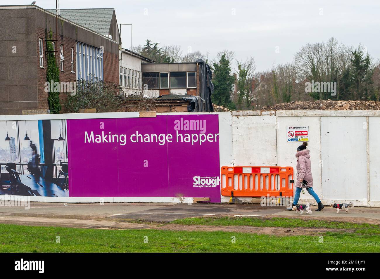 Slough, Berkshire, UK. 28th January, 2023. The former Slough Campus of ...