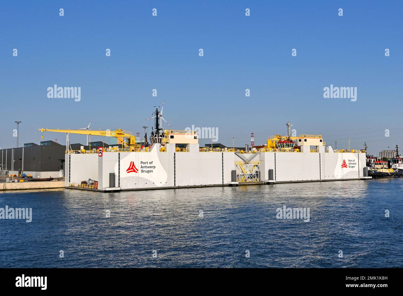 Antwerp, Belgium - August 2022: Large dry dock vessel for for ship ...