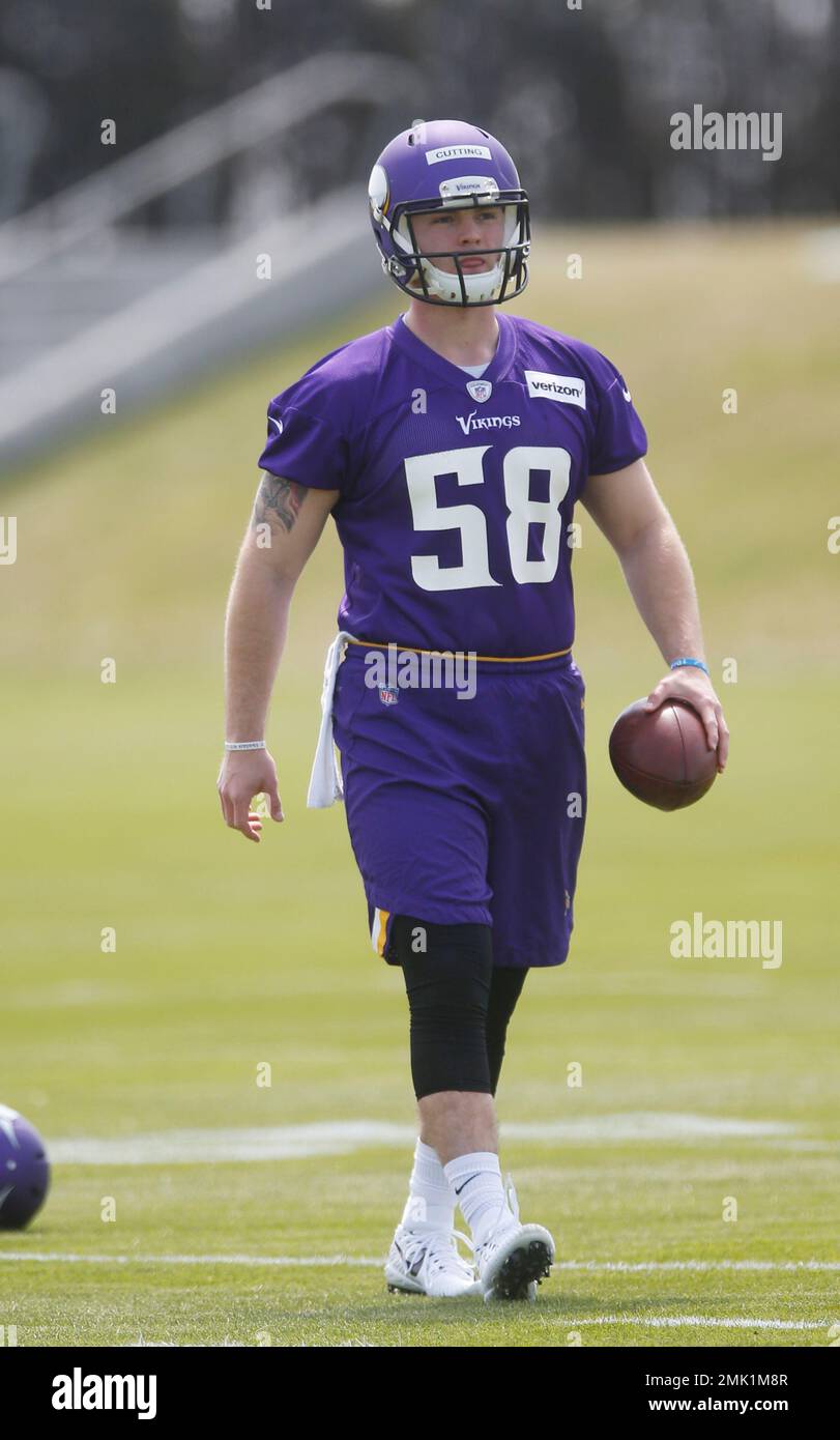 Minnesota Vikings long snapper Austin Cutting works out during rookie ...