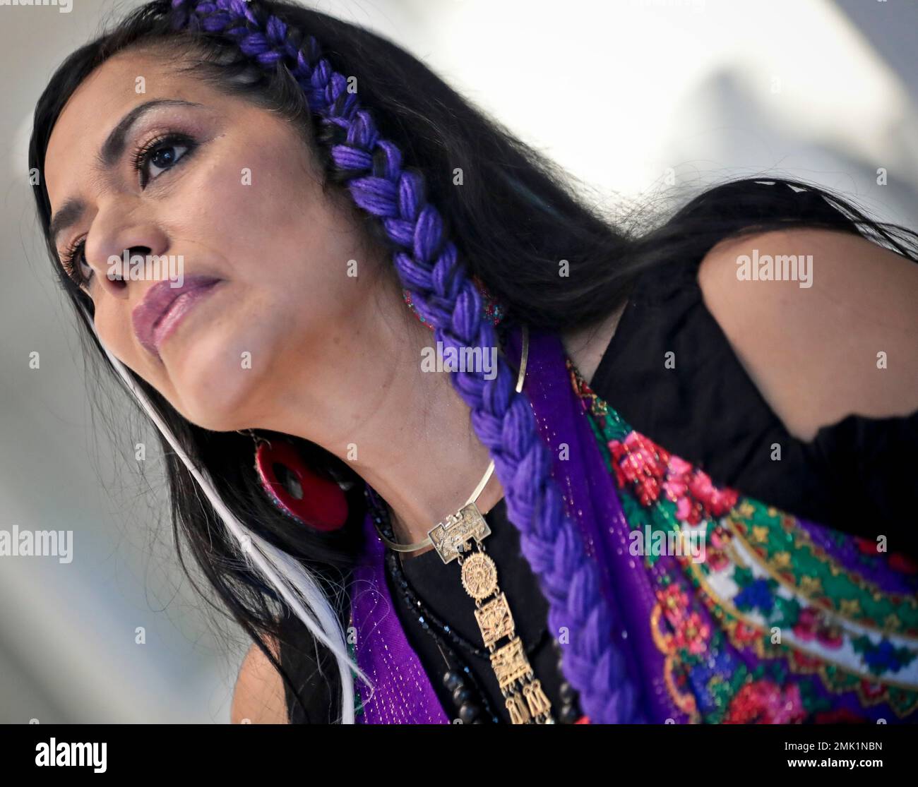 Ana Lila Downs Sánchez, Mexican singer-songwriter and actress, poses ...