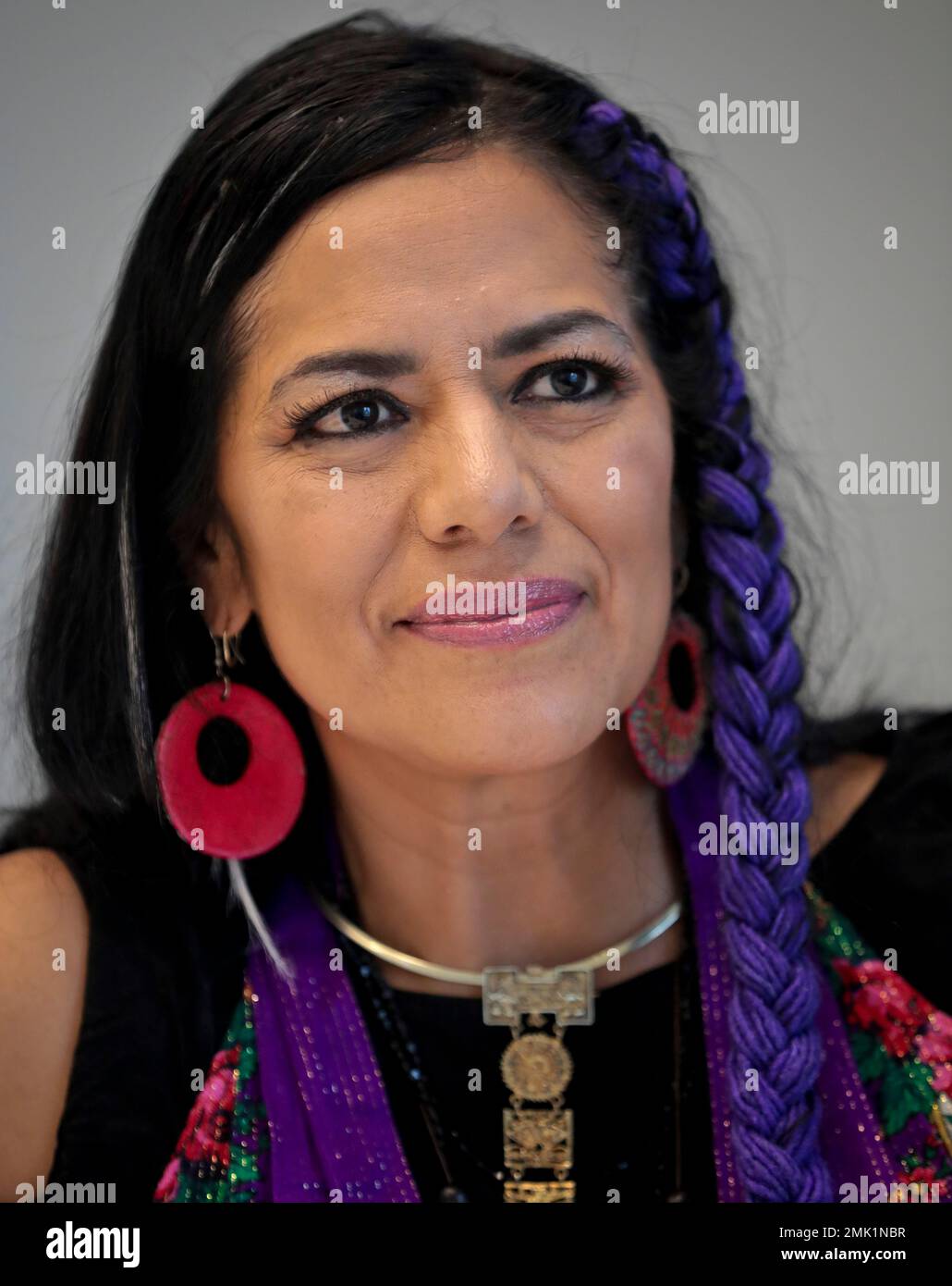 Ana Lila Downs Sánchez, Mexican singer-songwriter and actress, poses ...
