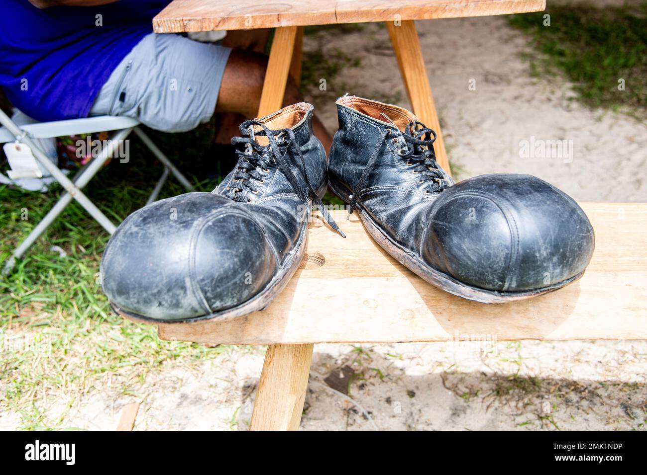 Dwayne Walker, a clown during a circus performance, is seen at the New ...