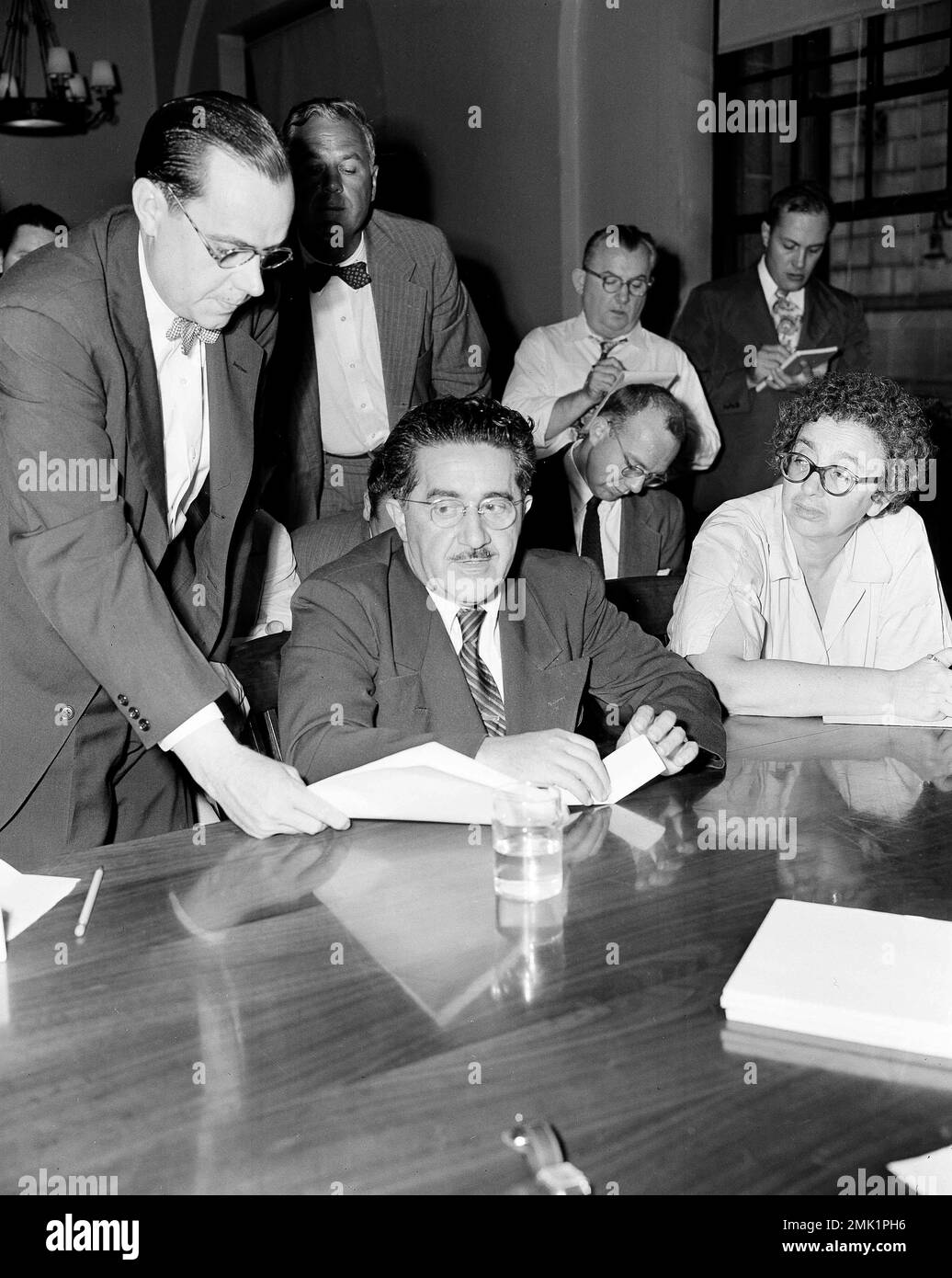 Robert E. Stripling, standing, chief investigator for the House Un ...