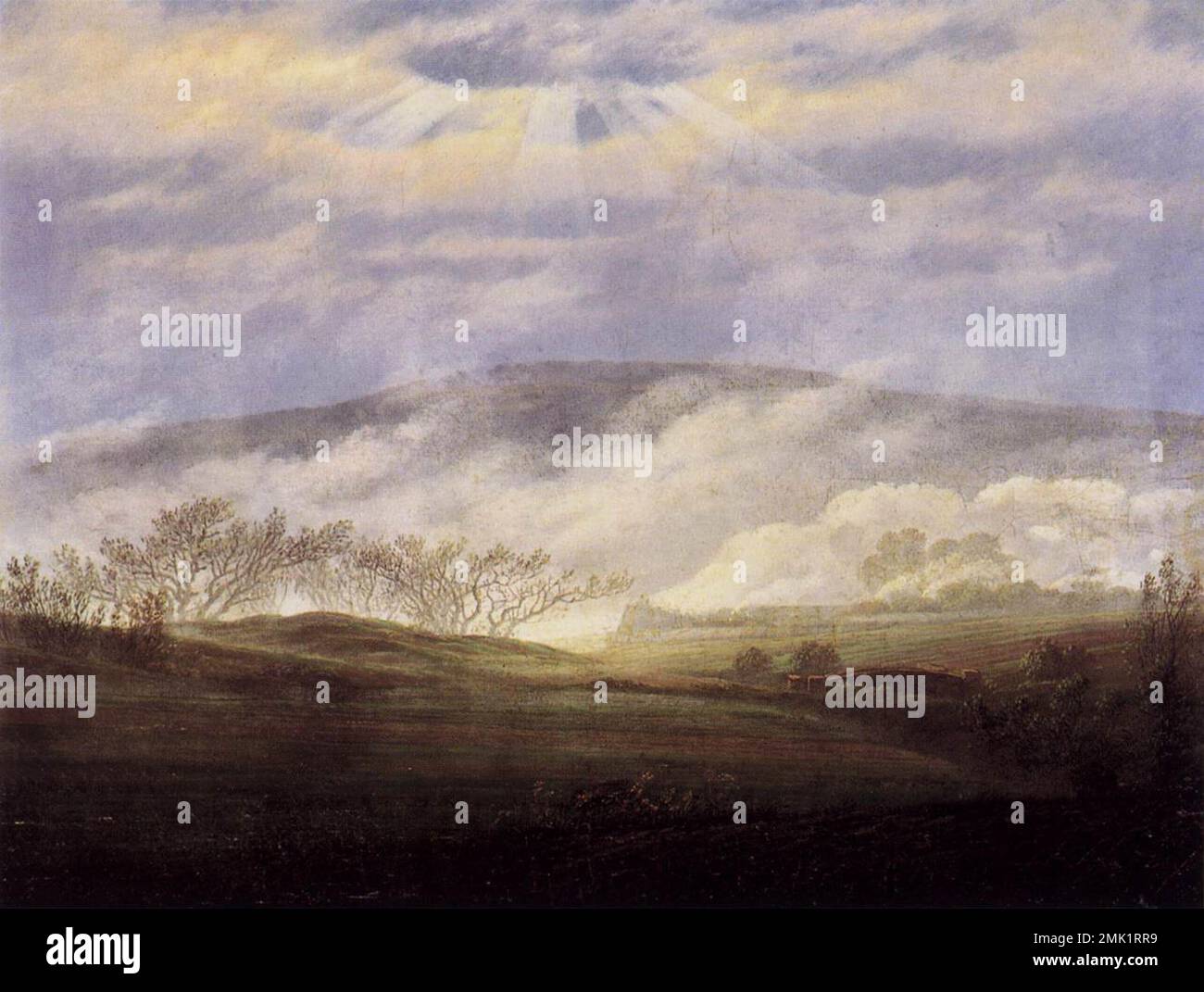 Caspar David Friedrich/ Nebel im Elbtal (1821). Museum: Staatl. Museen ...