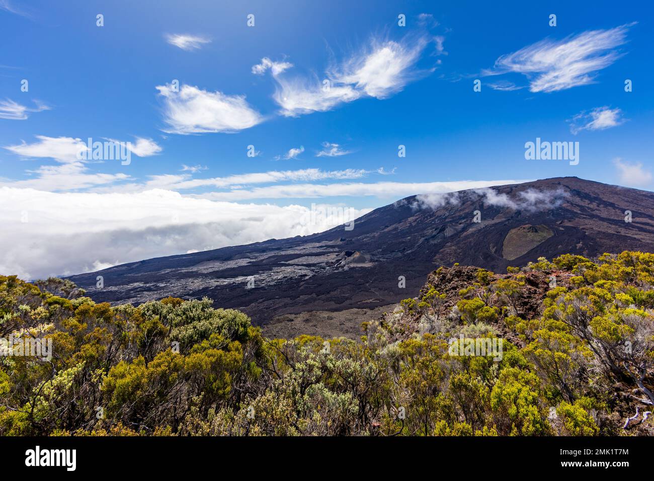 Reunion Island - Piton de la Fournaise volcano Stock Photo - Alamy