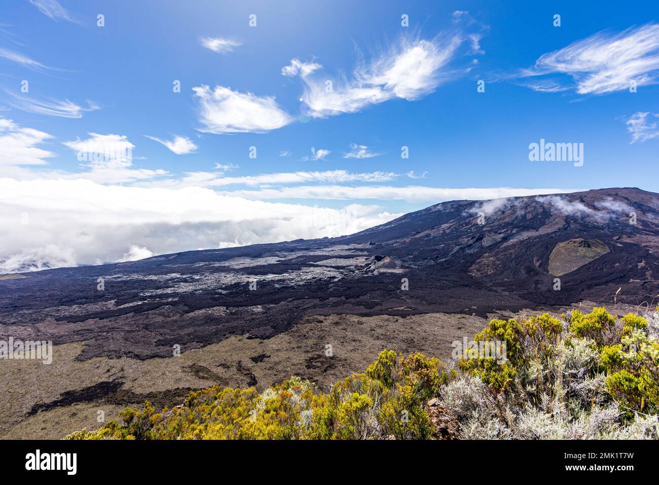 Reunion Island - Piton de la Fournaise volcano Stock Photo - Alamy