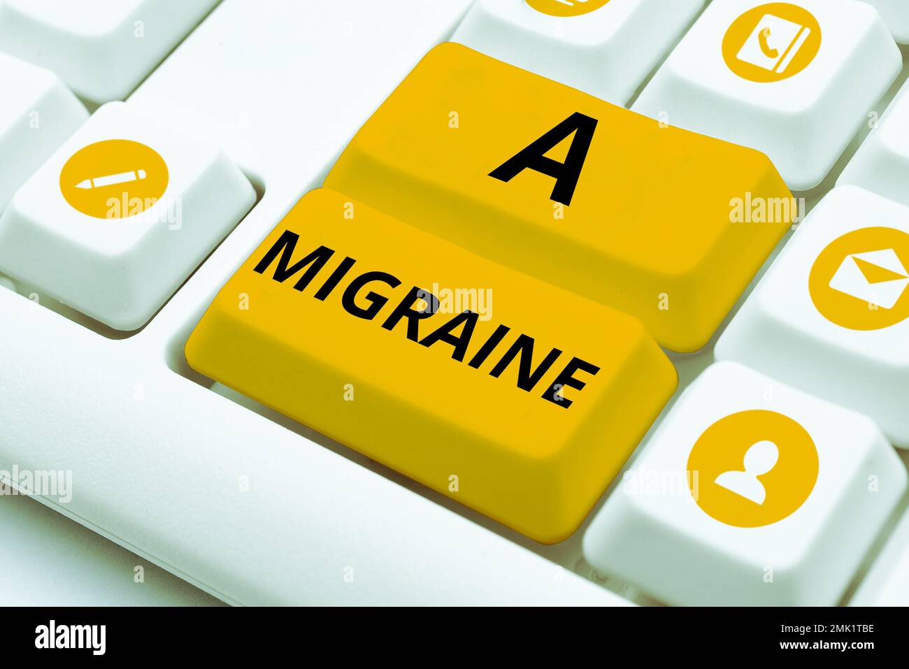 Text caption presenting A Migraine. Conceptual photo recurrent ...