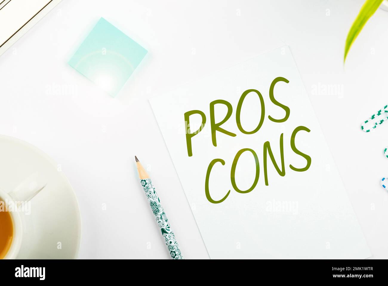 Conceptual caption Pros Cons. Word for The favorable and unfavorable ...