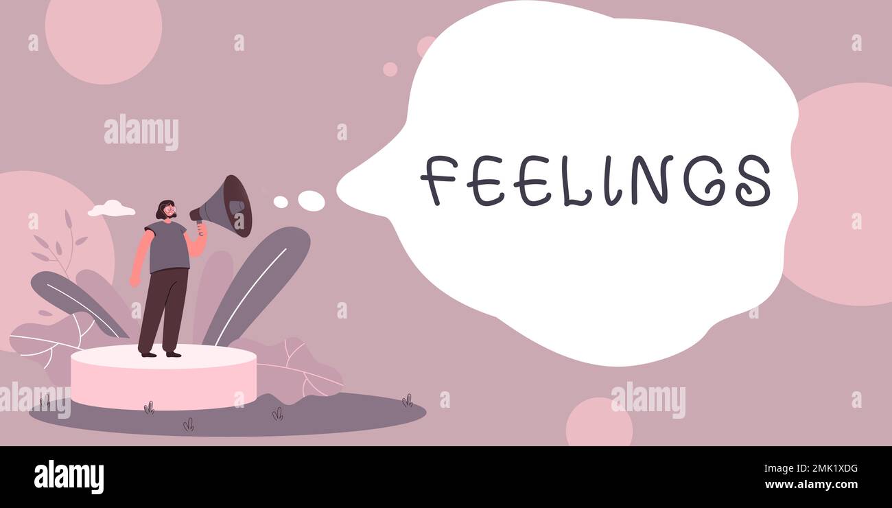Conceptual caption Feelings. Concept meaning causing happy positive ...