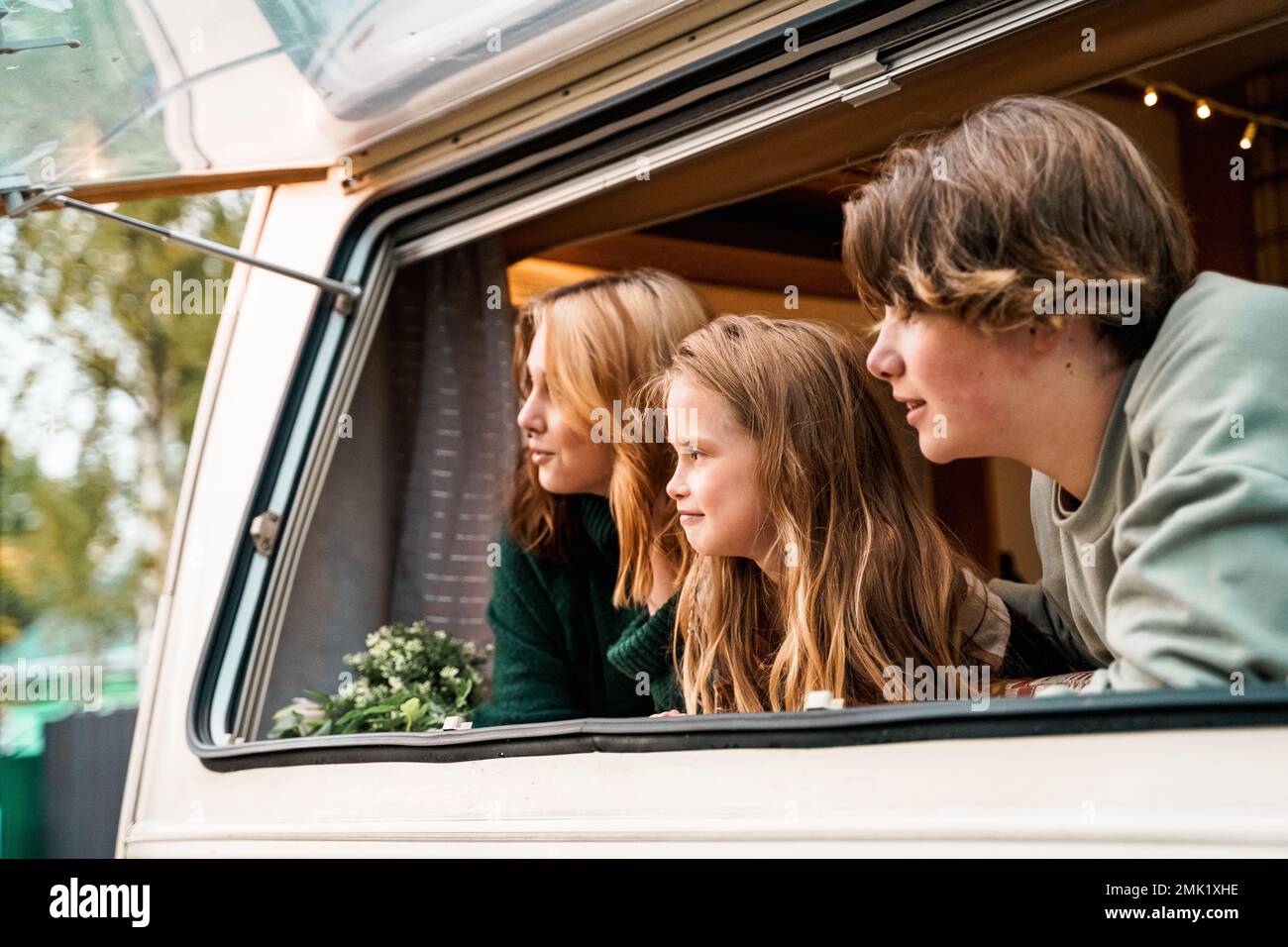 Children,family,brother sister traveling in camper,house on wheels ...