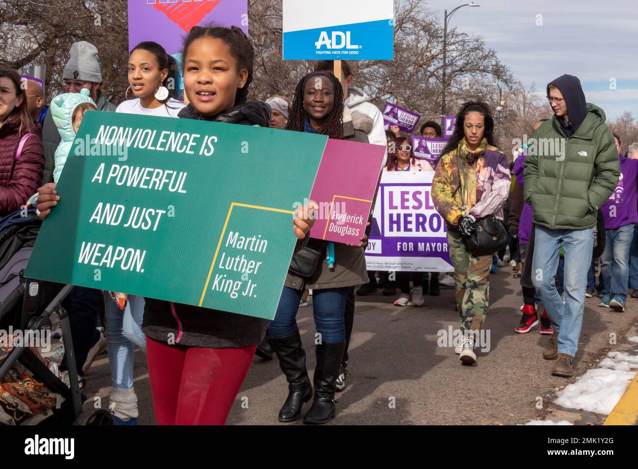 Denver, Colorado - The annual Martin Luther King Day Marade (march ...
