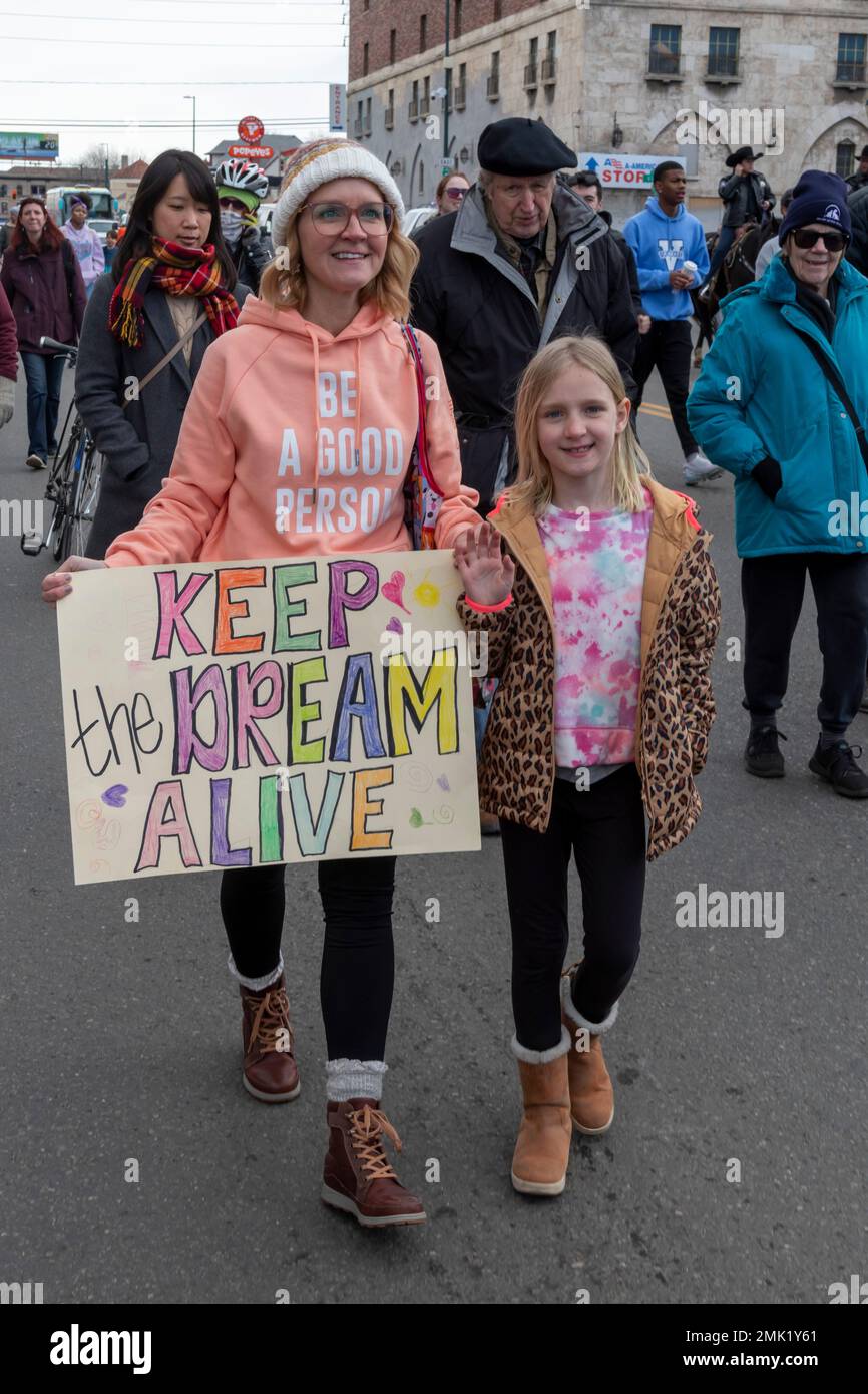 Denver, Colorado - The annual Martin Luther King Day Marade (march ...