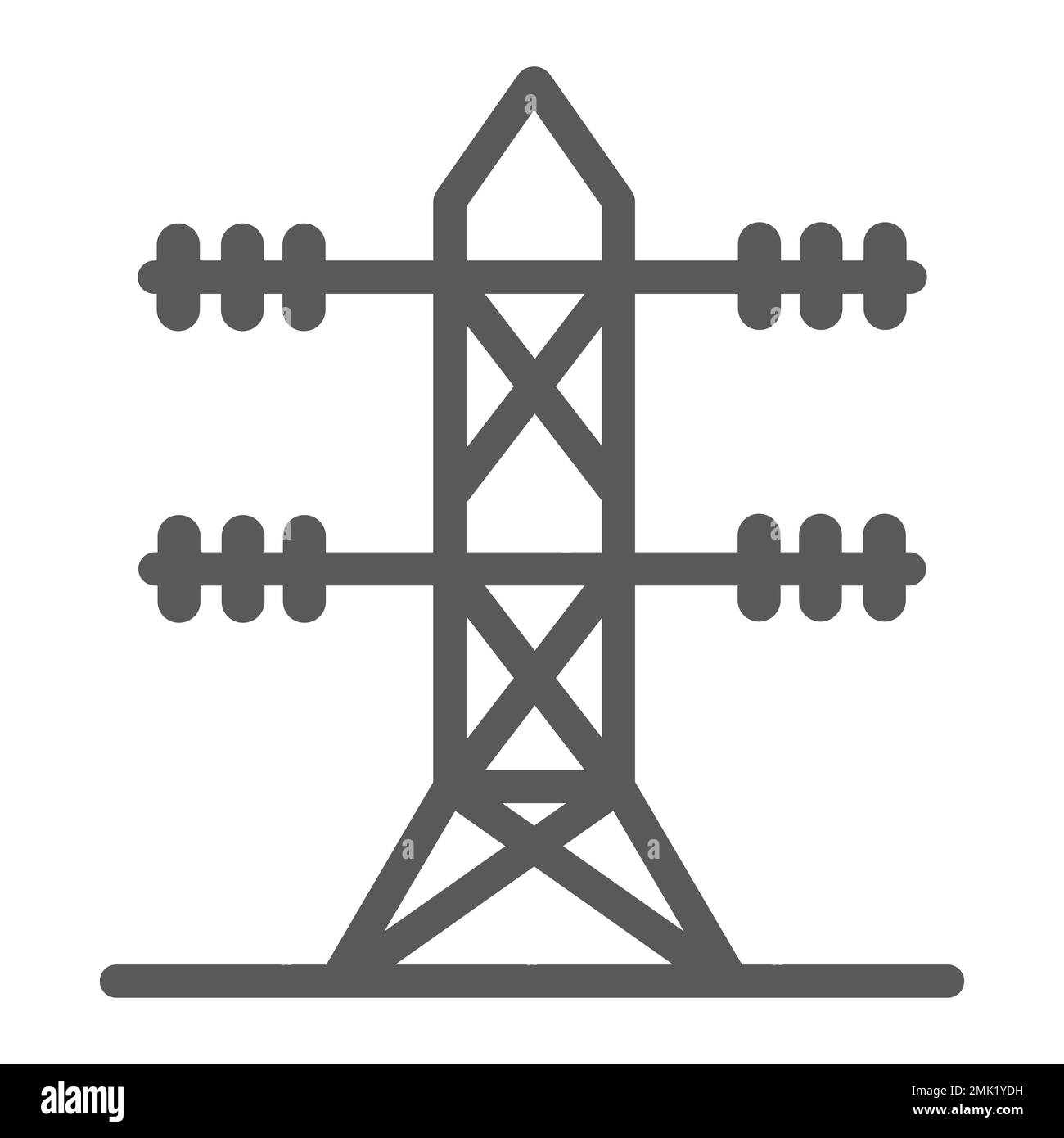 High voltage line line icon, energy and electric, electricity sign ...