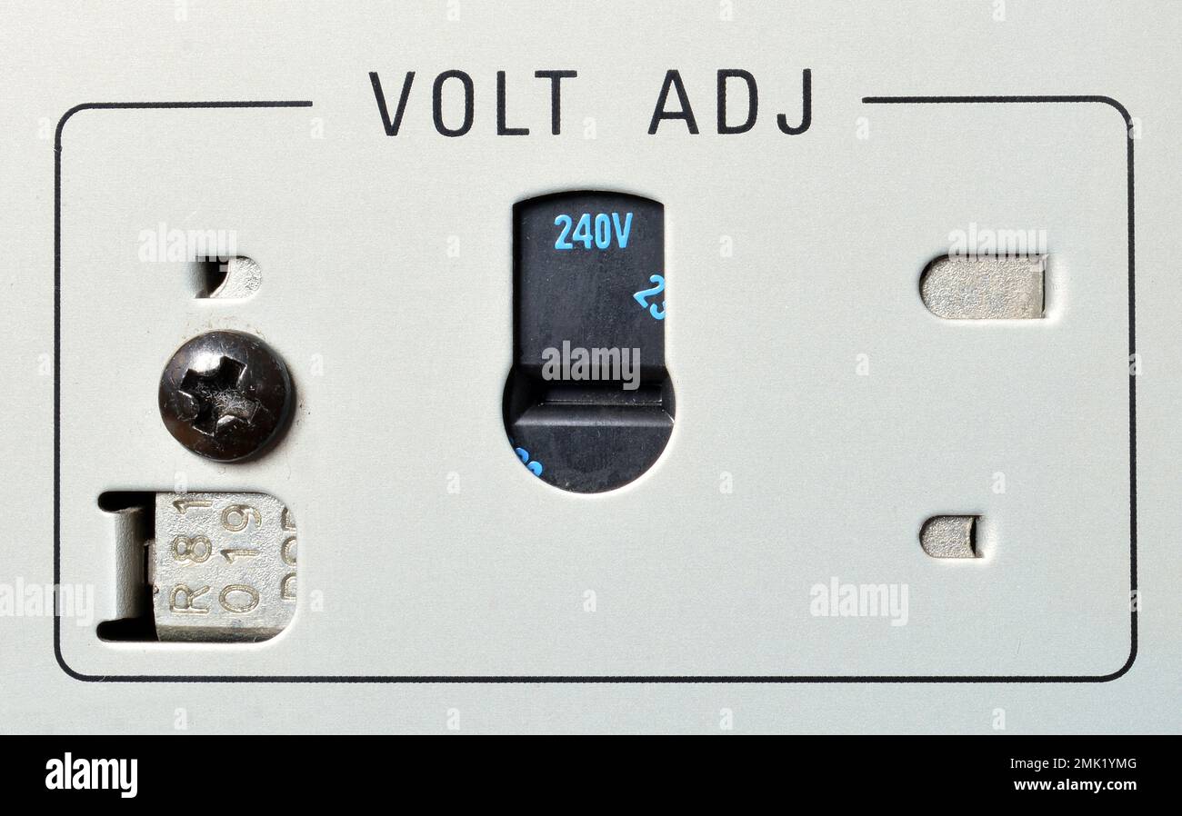 Output Voltage Adjustment on vintage stereo Stock Photo - Alamy