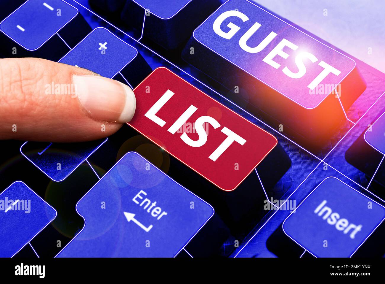 Writing displaying text Guest List. Word Written on a list of people ...