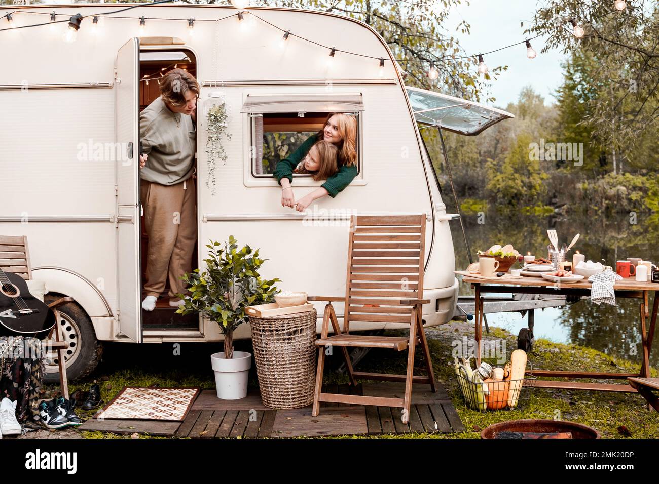 Children,family,brother sister traveling in camper,house on wheels ...