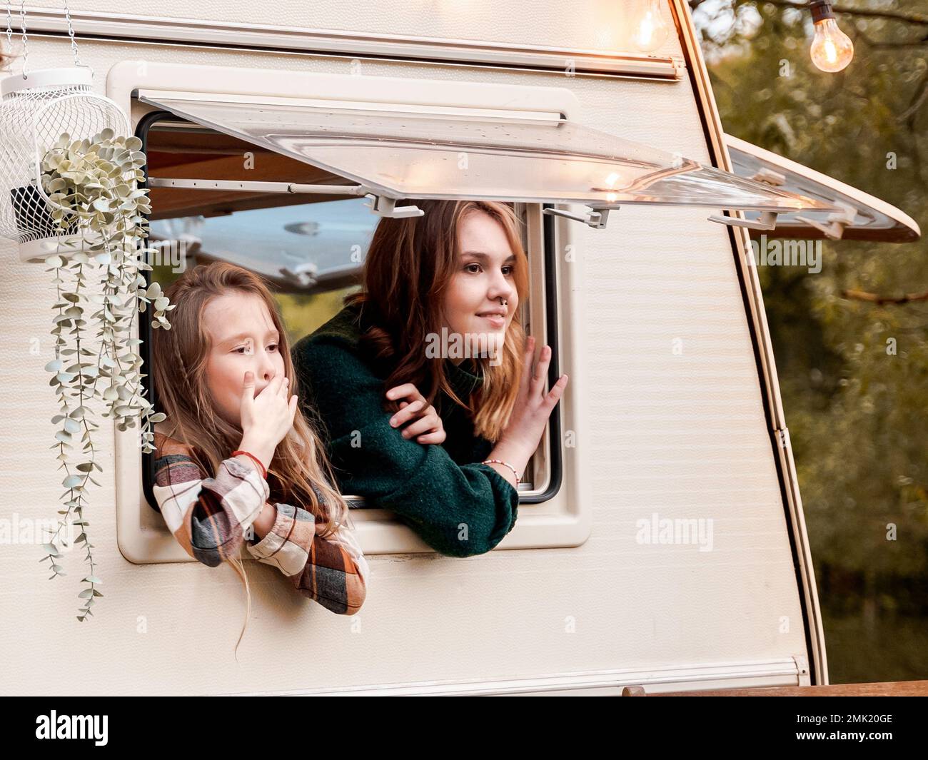 Children,family,brother sister traveling in camper,house on wheels. Trailer motor home.Looking ...
