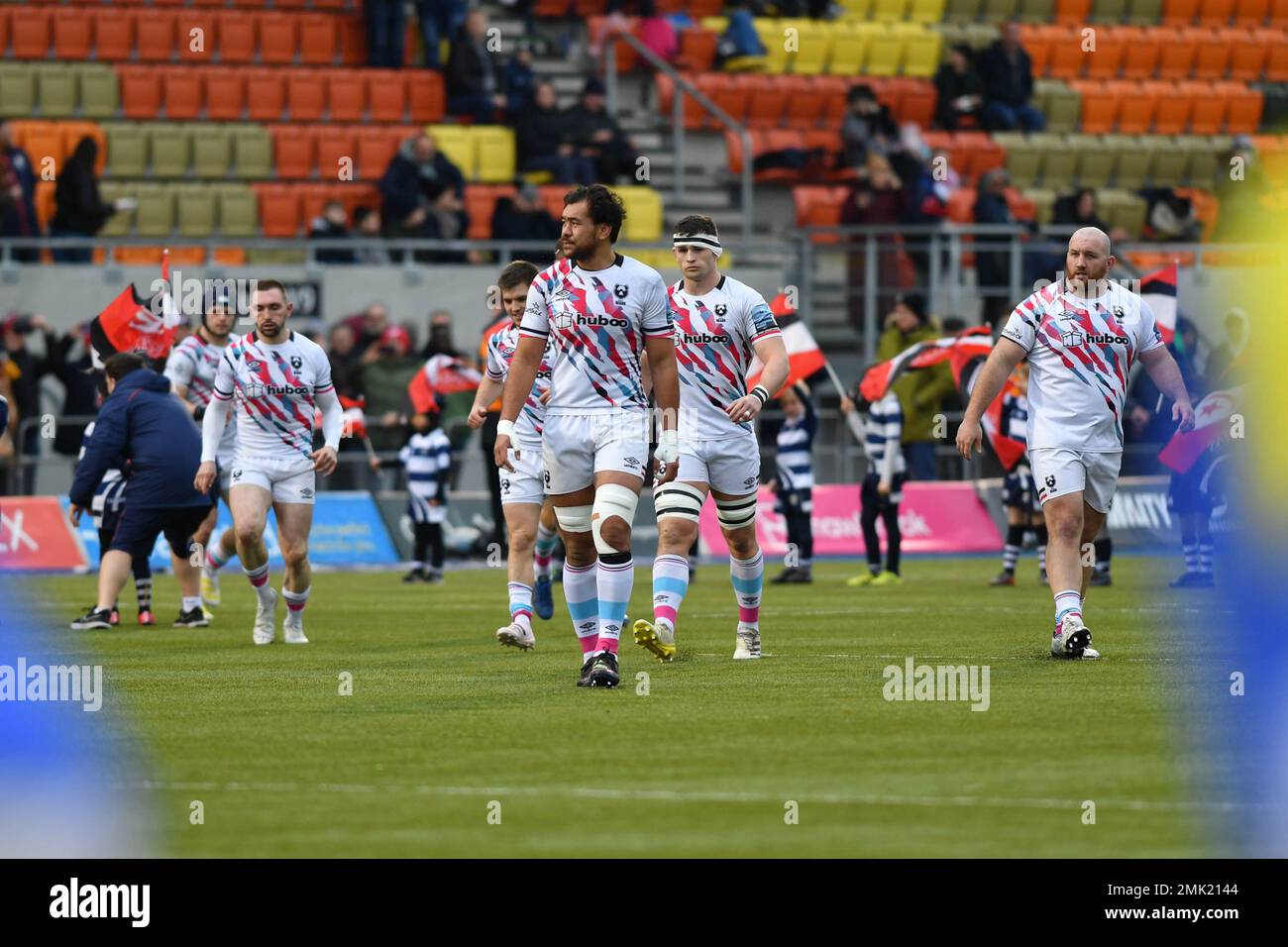 London, UK. 28th Jan, 2023. Bristol Bears lead onto the pitch at the ...