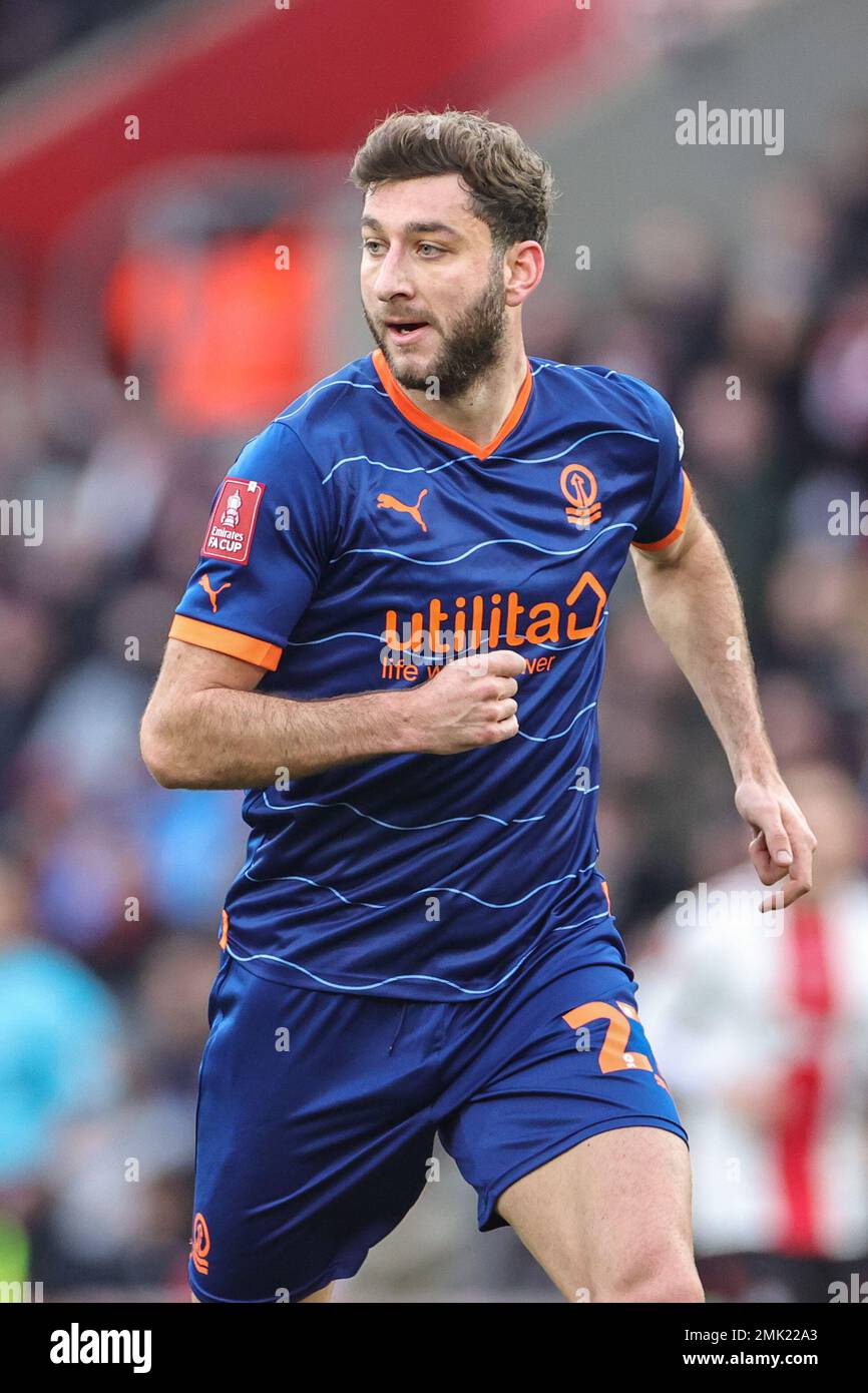 Southampton, UK. 28th Jan, 2023. Charlie Goode #27 of Blackpool during ...