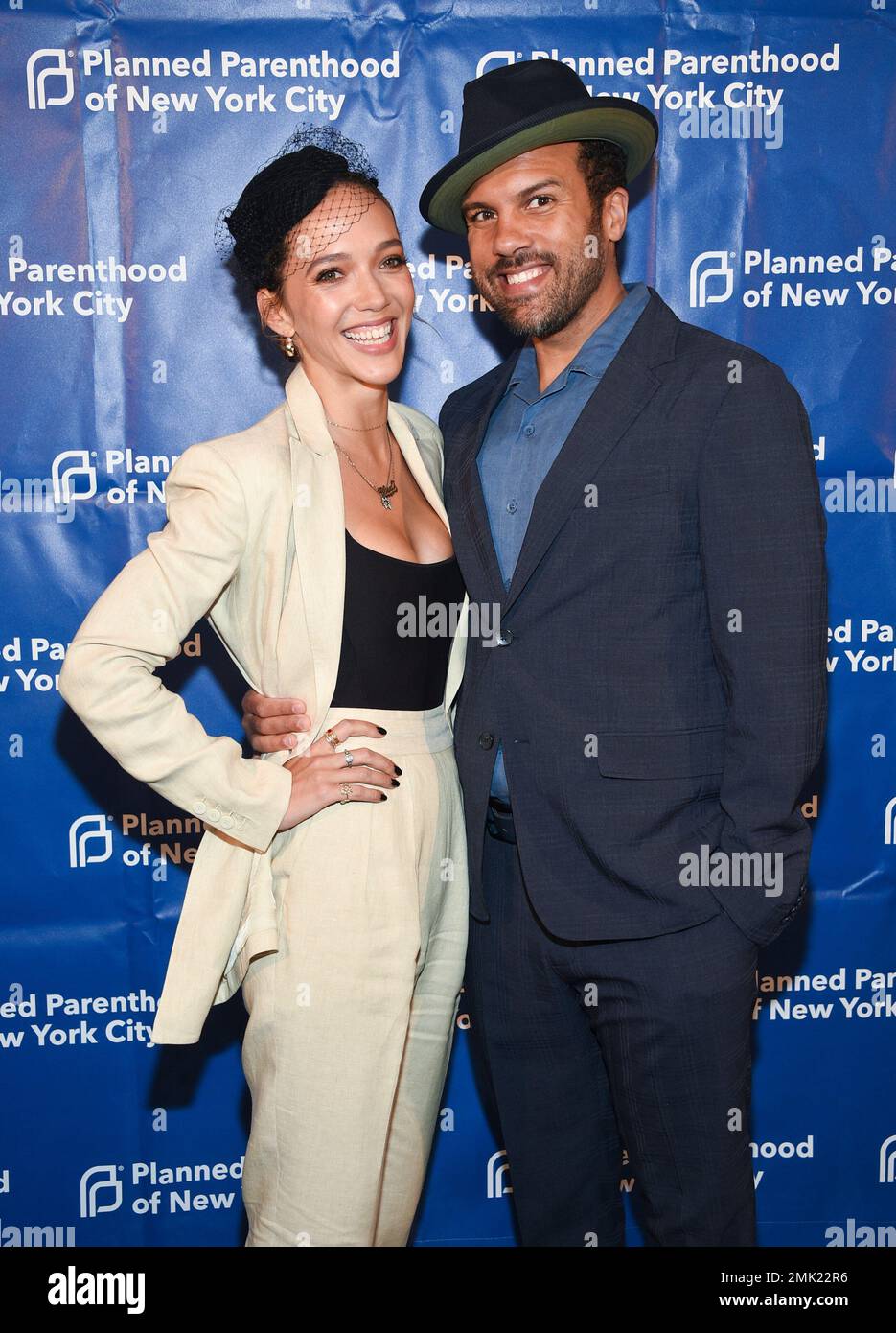 Artist Zoe Buchman, left, and boyfriend O-T Fagbenle attend the Planned ...