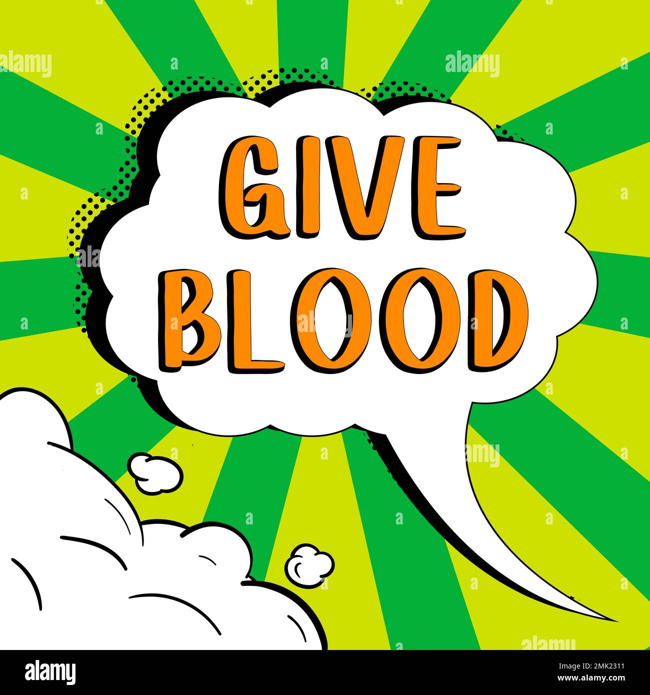 Sign displaying Give Blood. Business concept person voluntarily has ...
