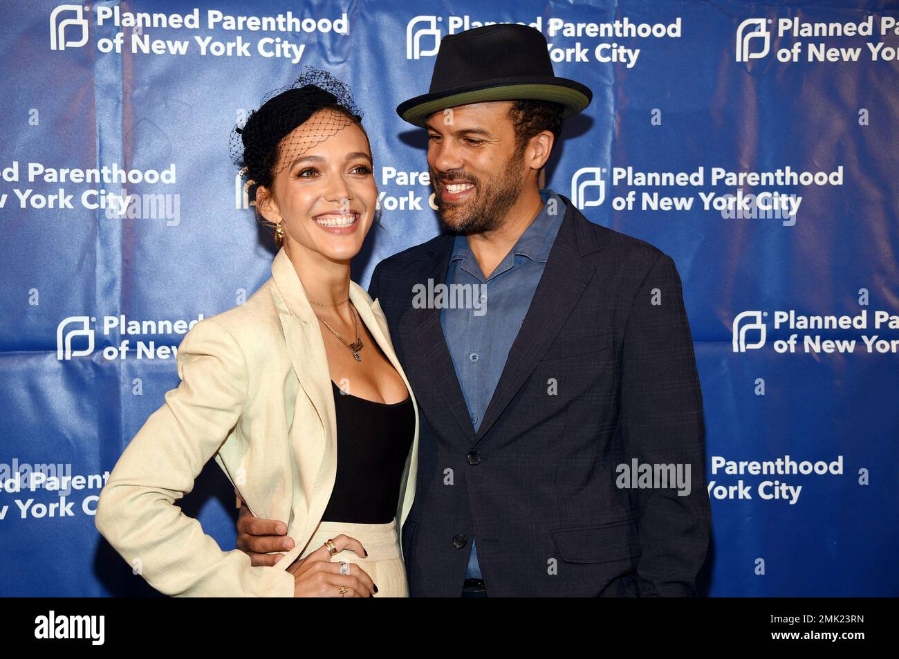 Artist Zoe Buchman, left, and boyfriend O-T Fagbenle attend the Planned ...