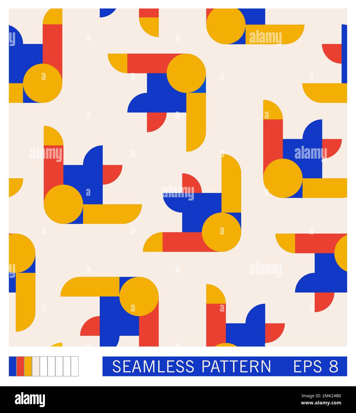 Seamless pattern. Stylized birds in trendy brutalism style ... Seamless pattern. Stylized birds in trendy brutalism style ...
