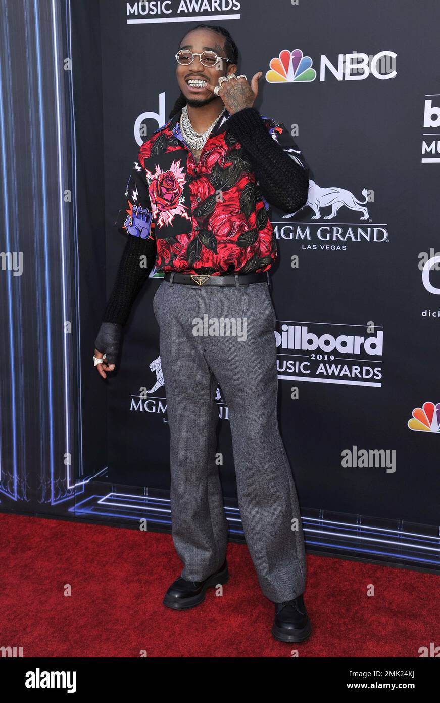 Quavo arrives at the Billboard Music Awards on Wednesday, May 1, 2019 ...