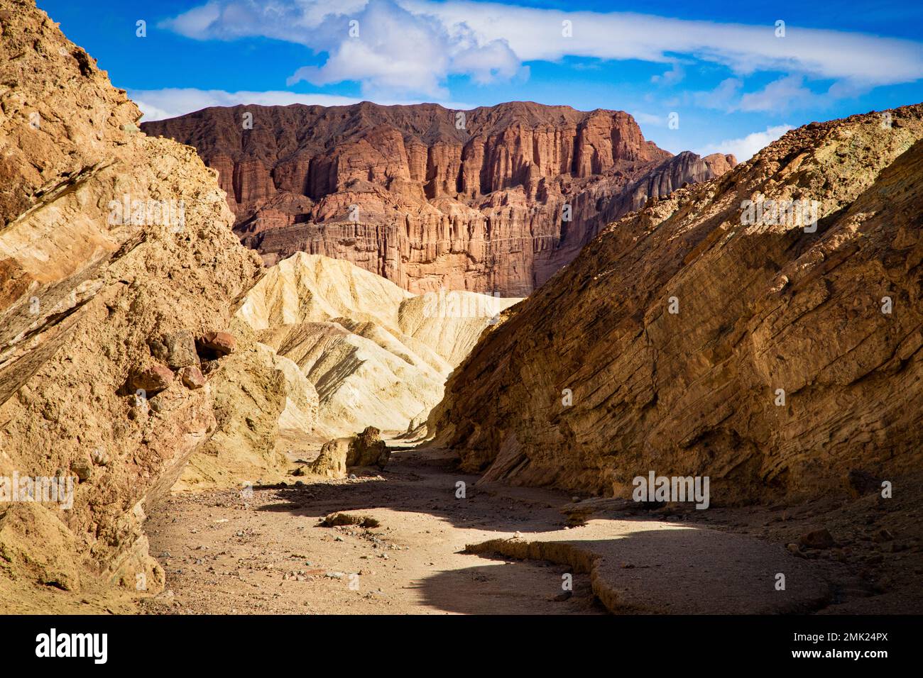 Red Cathedral formation as seen from Golden Canyon - Death Valley ...