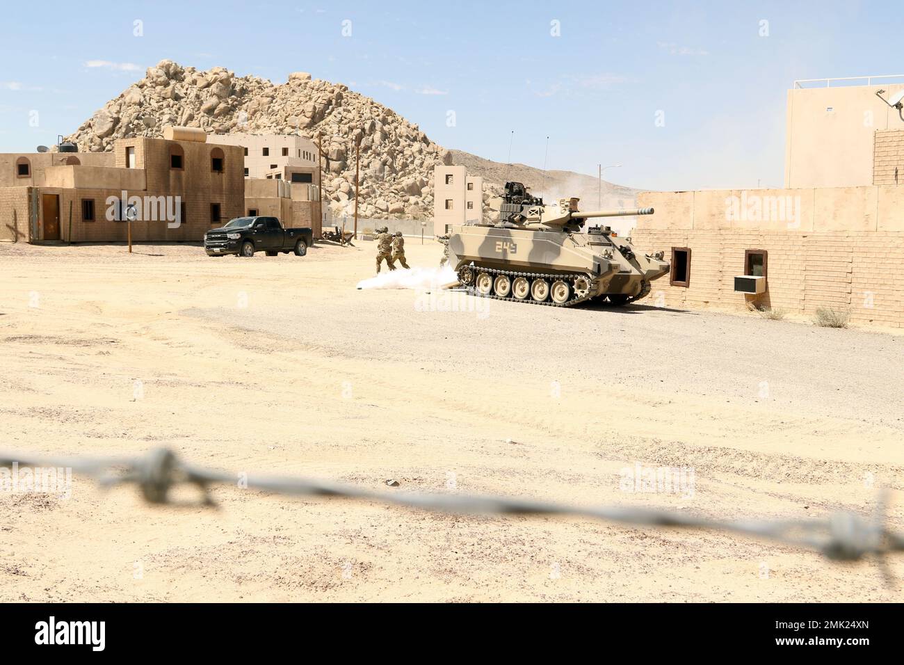 U.S. Army Soldiers from 11th Armored Cavalry Regiment sprint to take ...