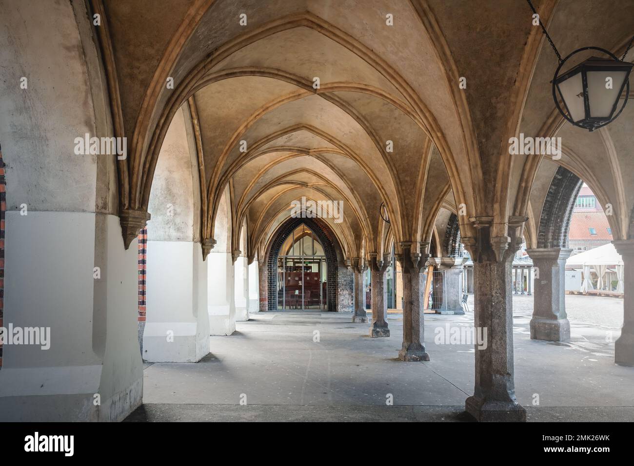 Lubeck Town Hall Neo-Gothic arcade under the Long House - Lubeck ...