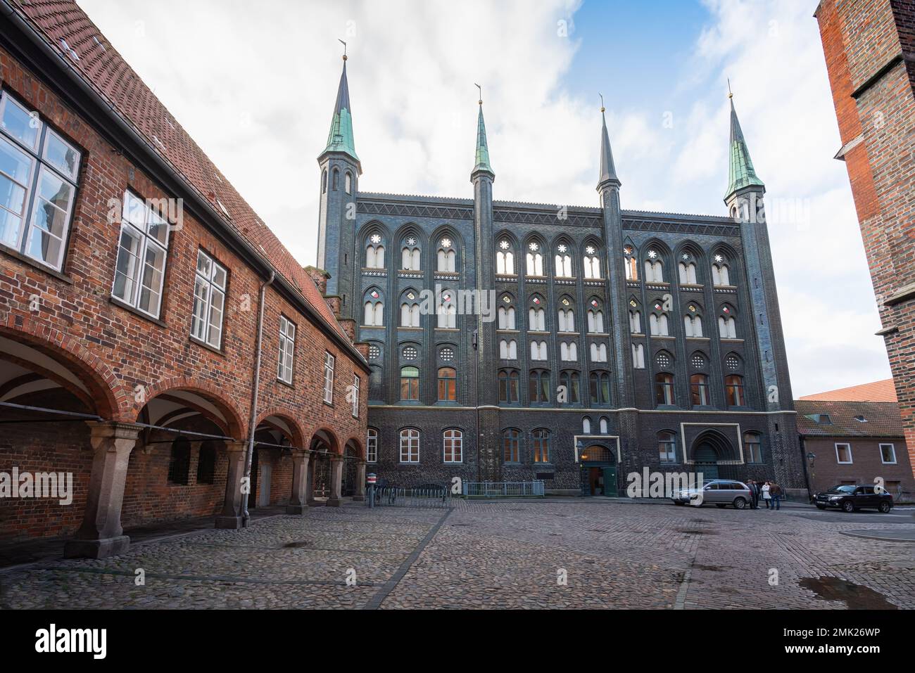 Lubeck Town Hall Main building - Lubeck, Germany Stock Photo - Alamy