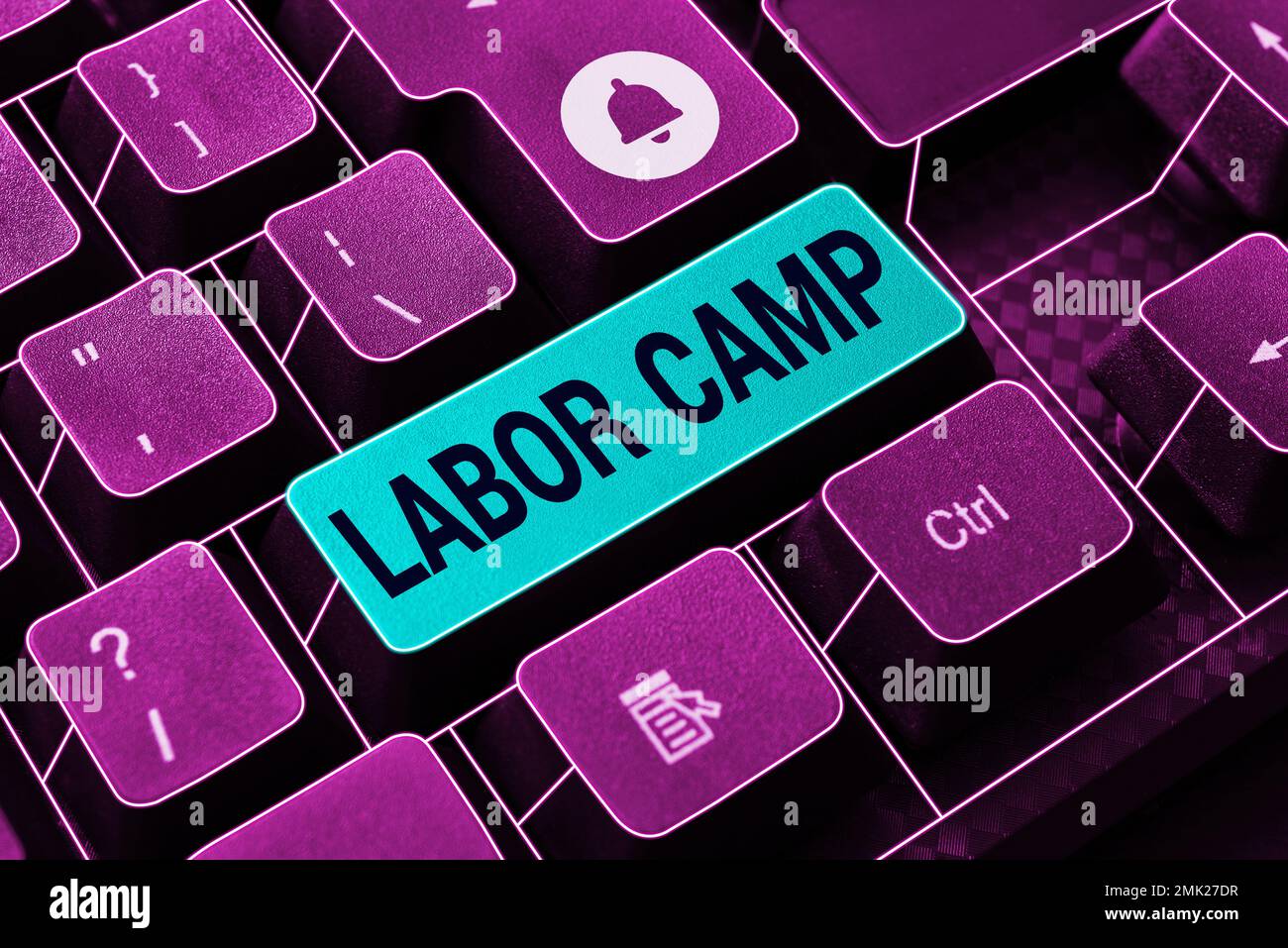 Sign displaying Labor Camp. Business showcase a penal colony where ... Sign displaying Labor Camp. Business showcase a penal colony where ...