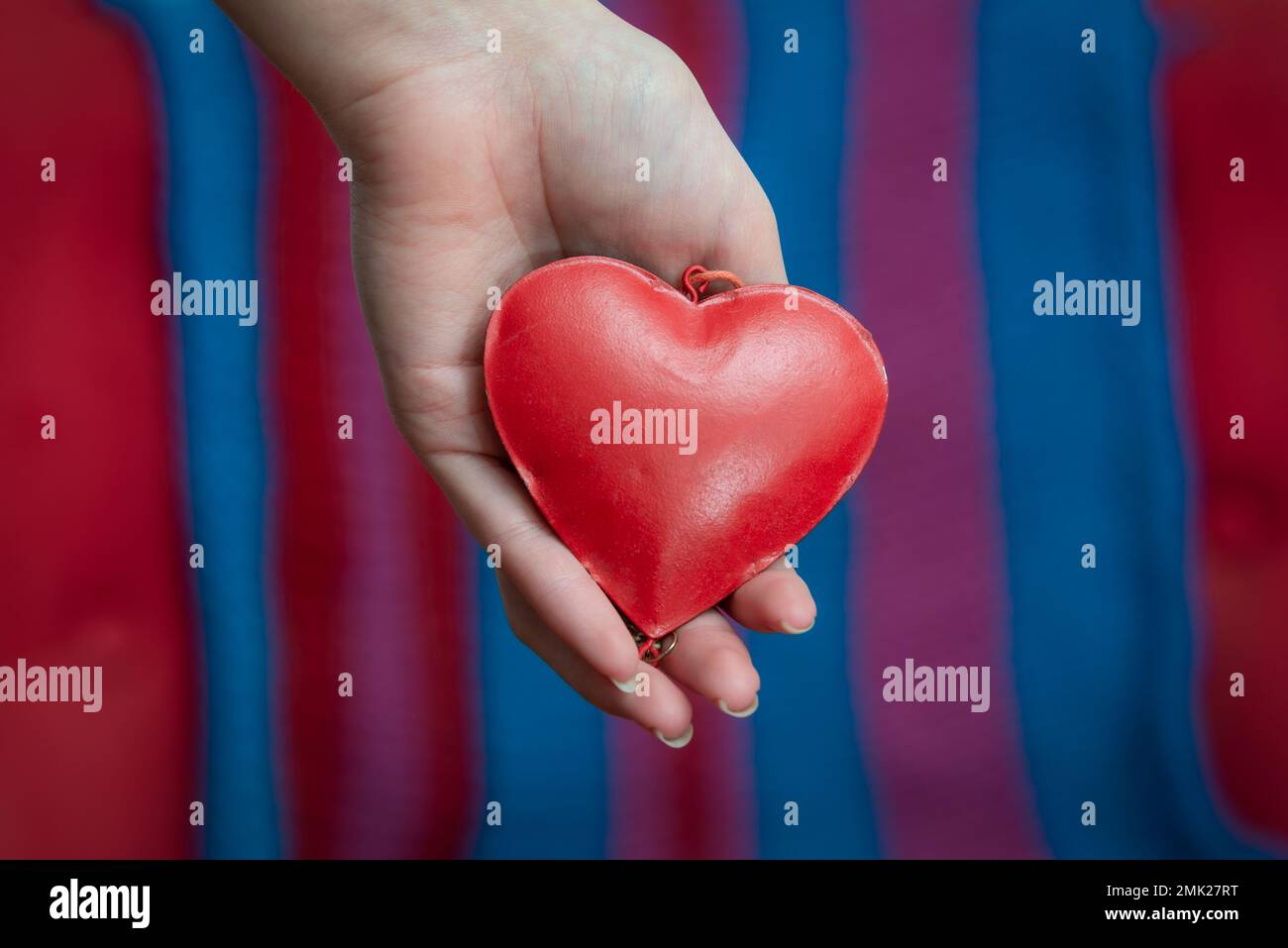 Woman holding red heart, health , world heart day, self care , healthy ...