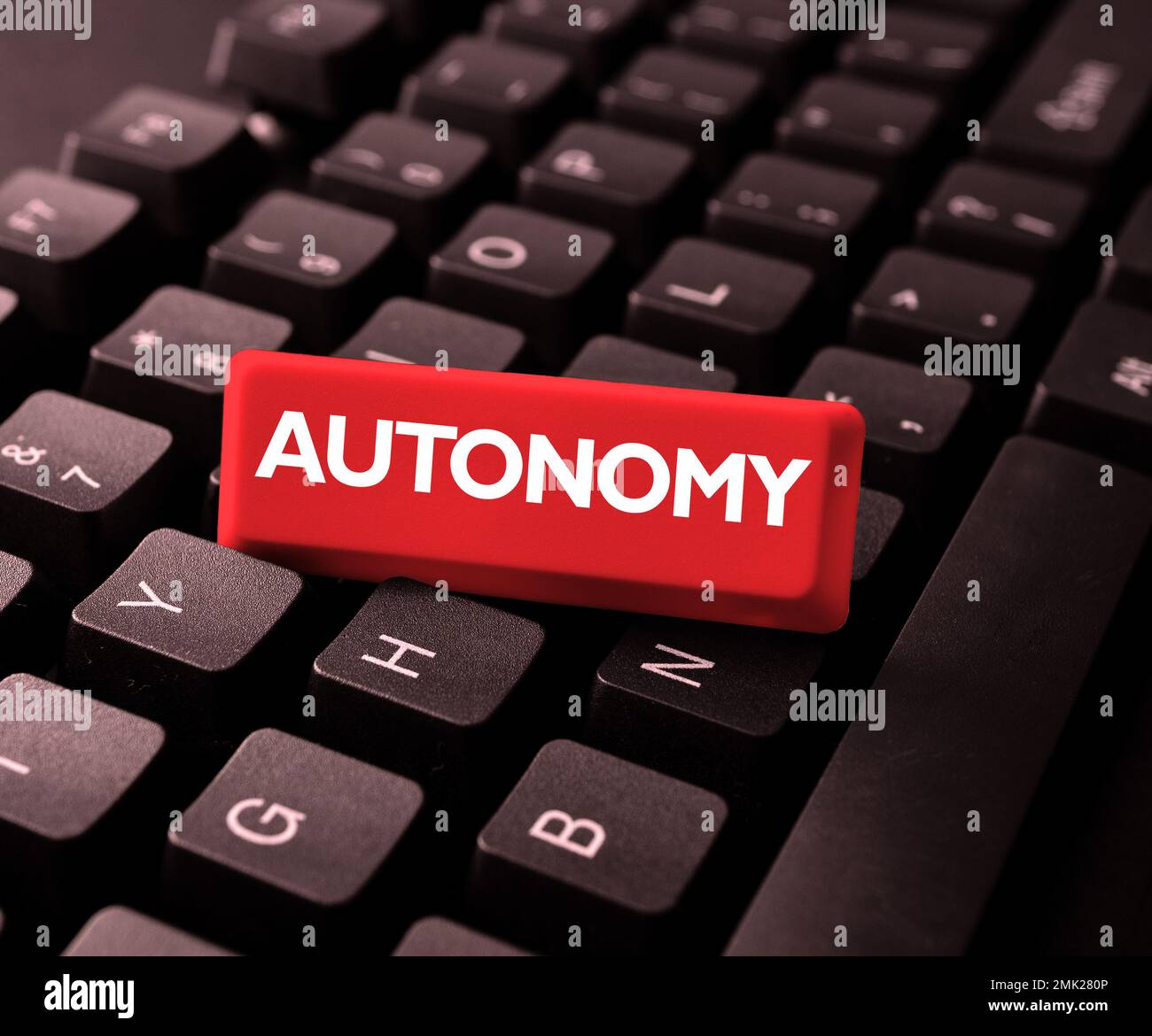 Text caption presenting Autonomy. Business concept vehicle that can guide itself without human ...