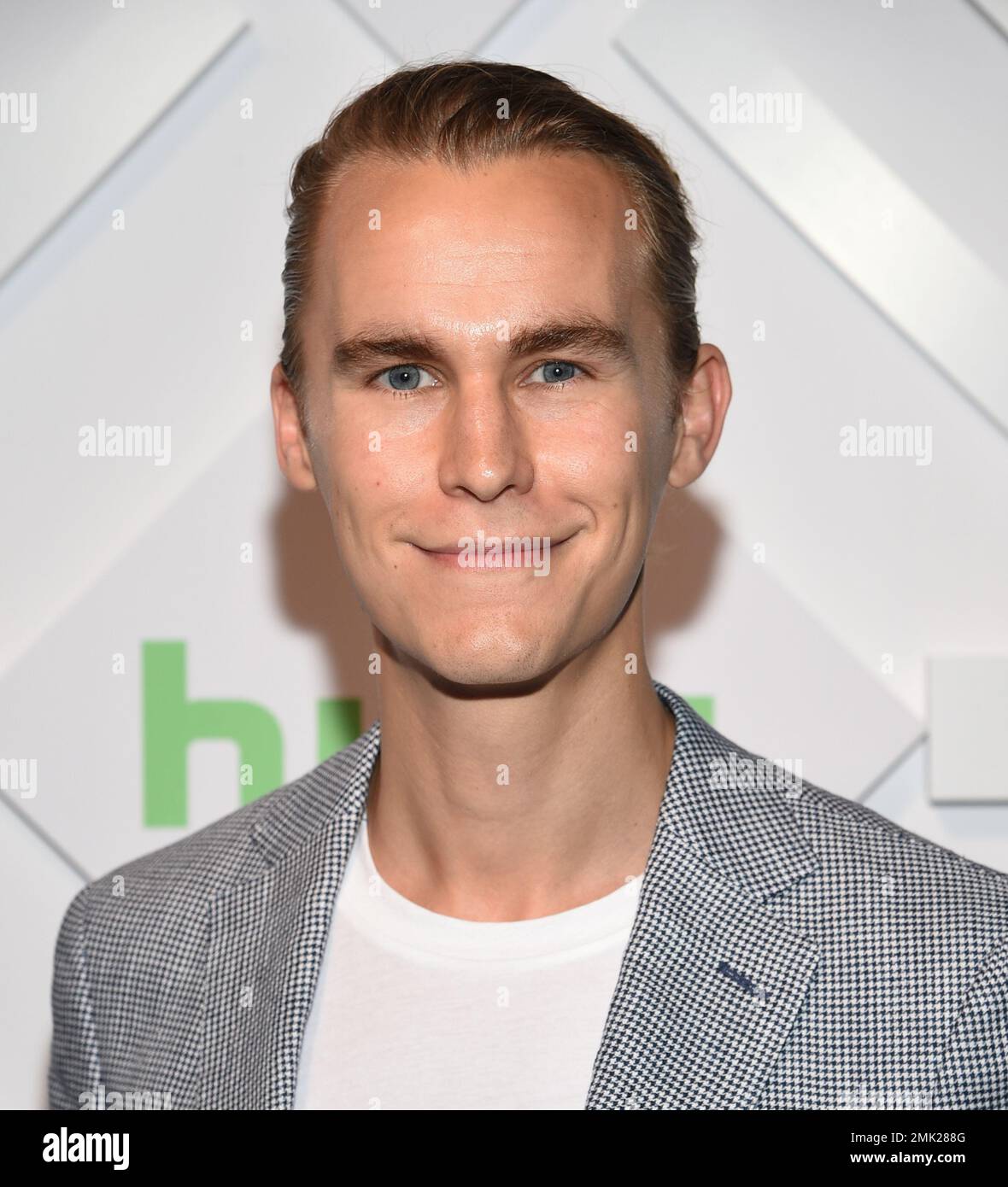 Actor Rhys Wakefield attends the Hulu 2019 upfront presentation ...