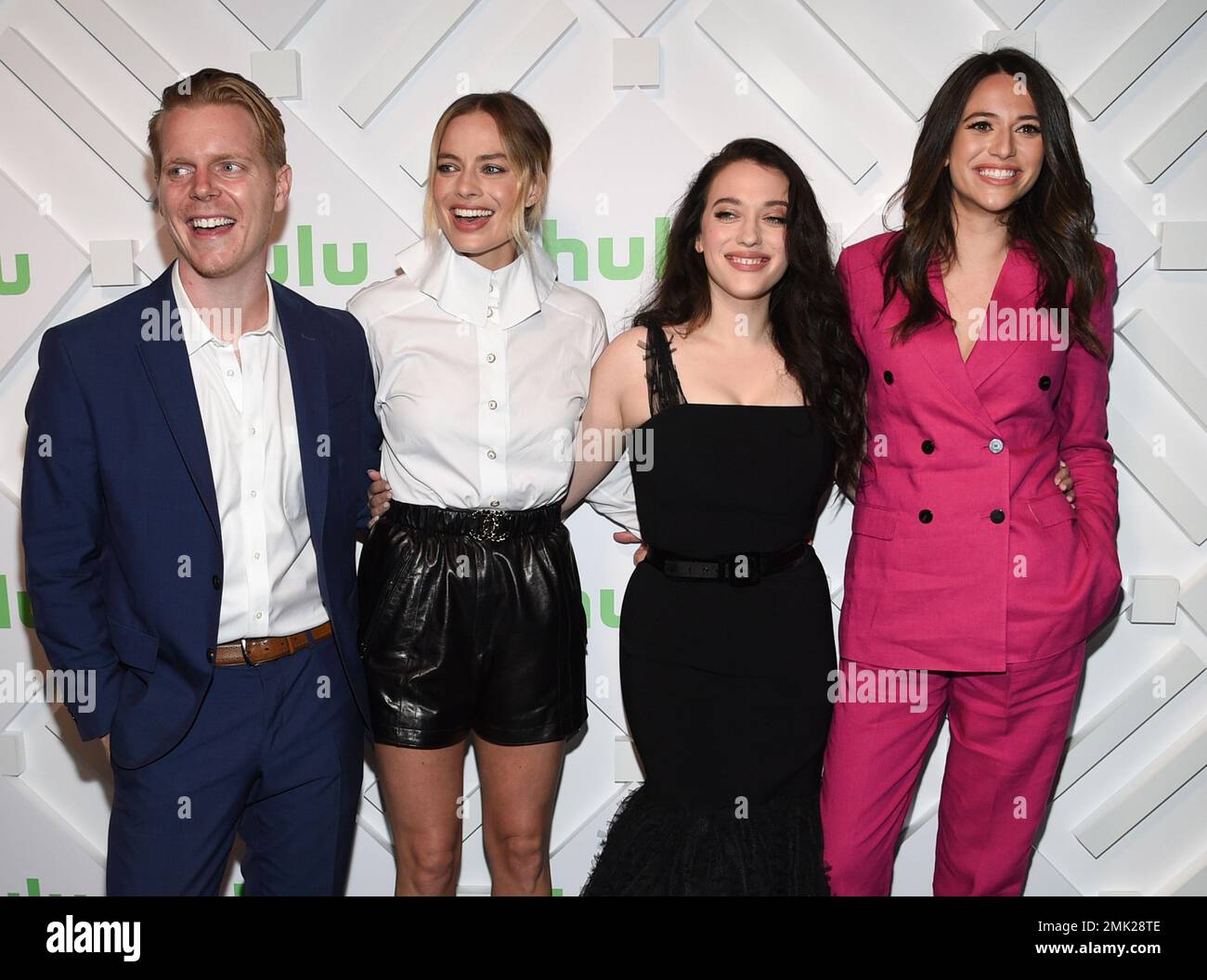 Executive producers of "Dollface", from left, Brett Hedblom, Margot ...