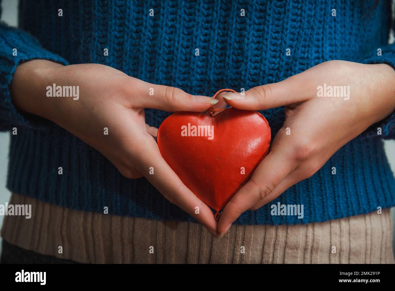 Woman holding red heart, health , world heart day, self care , healthy ...